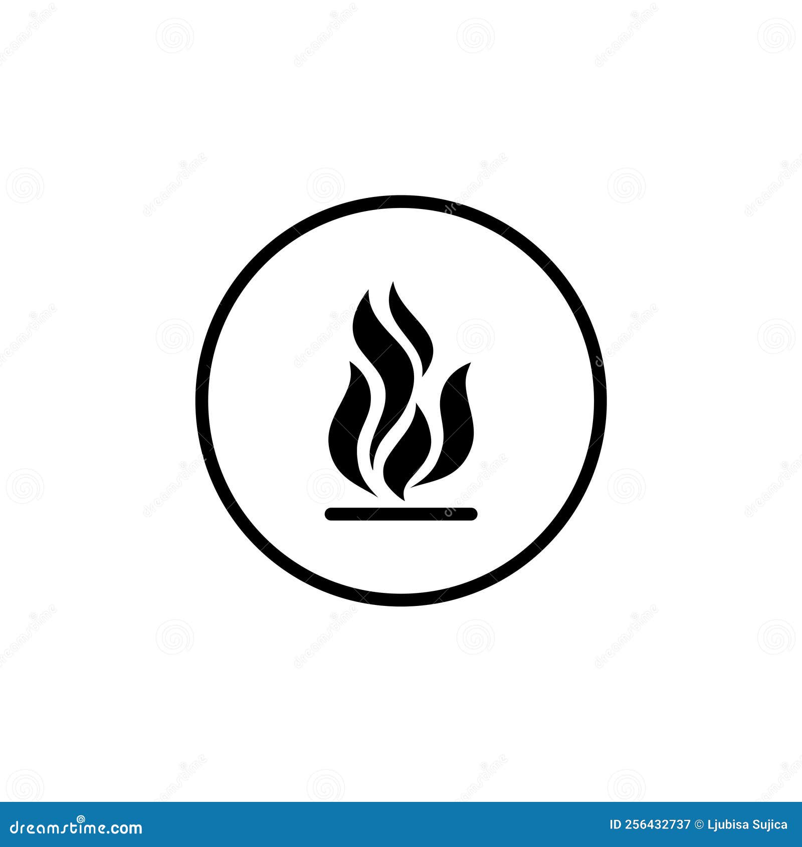 Flammable Materials Warning Sign Isolated On White Background Cartoon ...