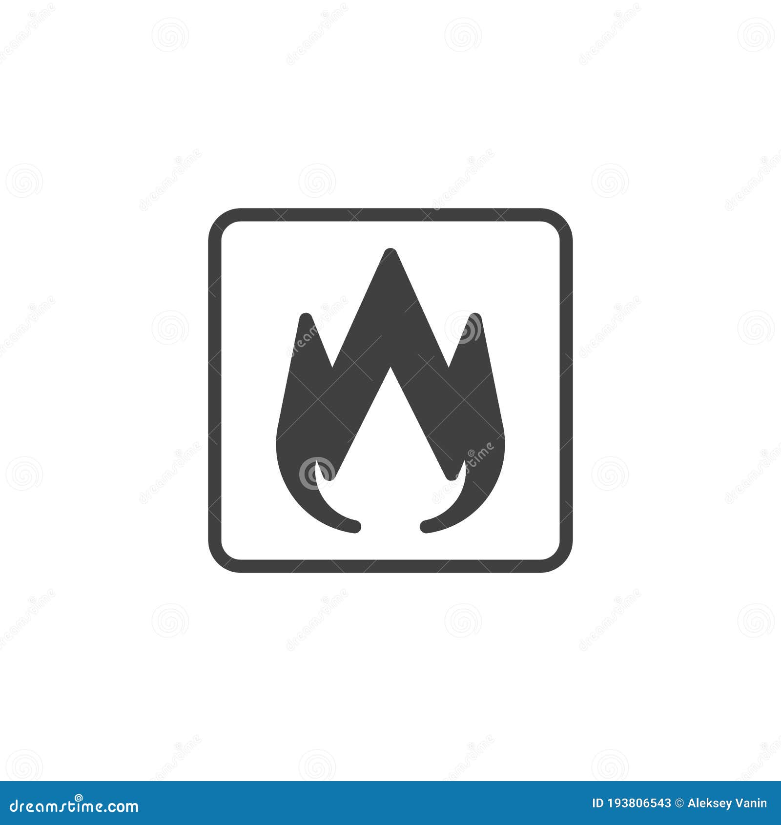 Flammable, Packaging Sign Vector Icon Stock Vector - Illustration of ...