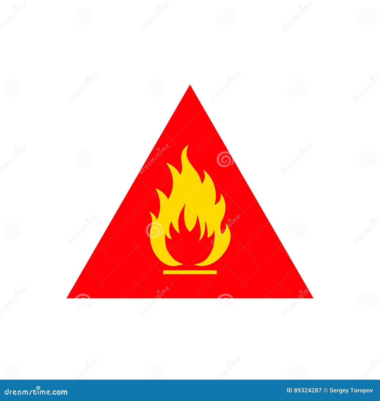 Flammable sign icon stock vector. Illustration of design - 89324287