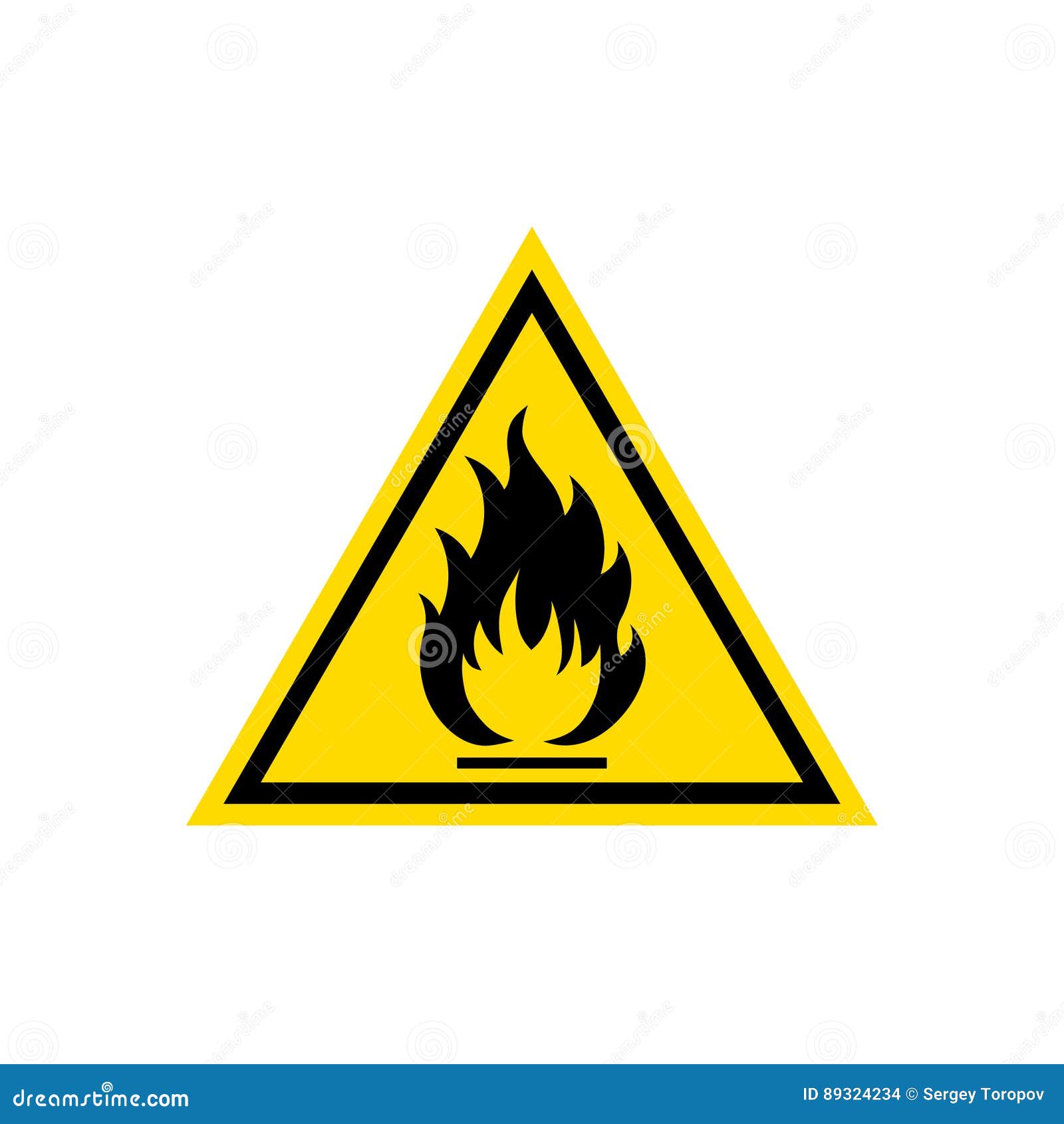 Flammable sign icon stock vector. Illustration of perilous - 89324234