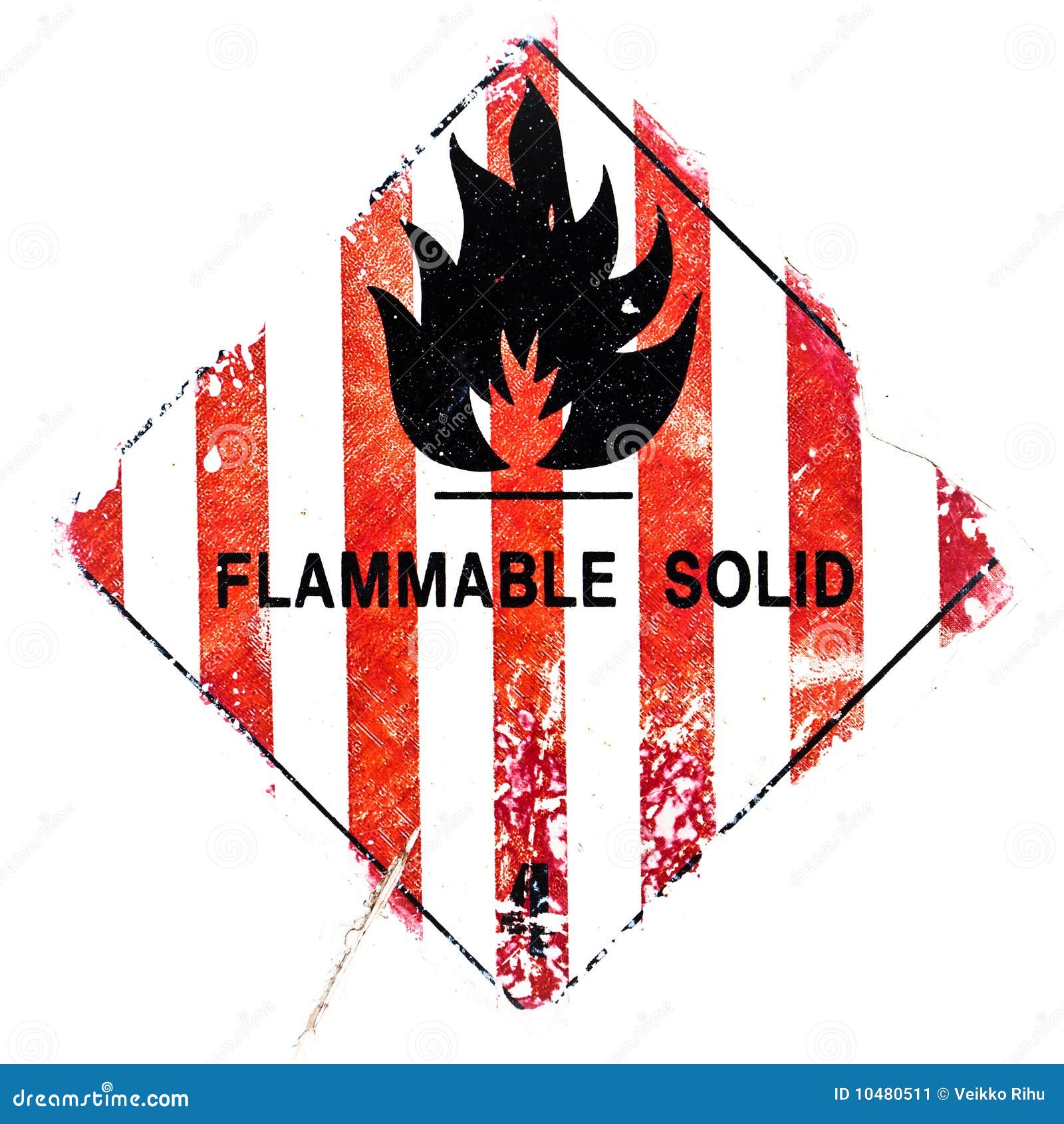Flammable Solid Warning Placard Stock Image | CartoonDealer.com #9003247