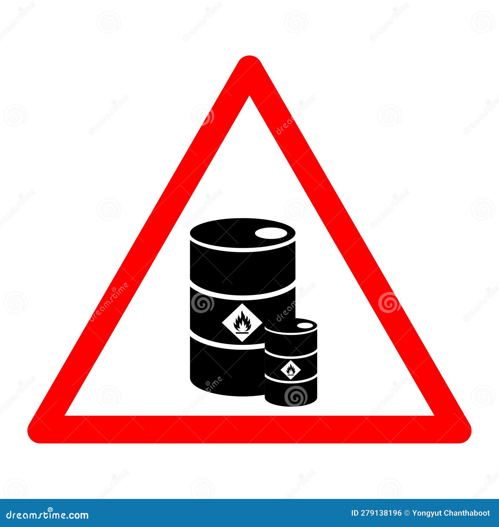 Flammable Storage Tanks, Flammable Storage Areas,sign Safety. Cartoon ...