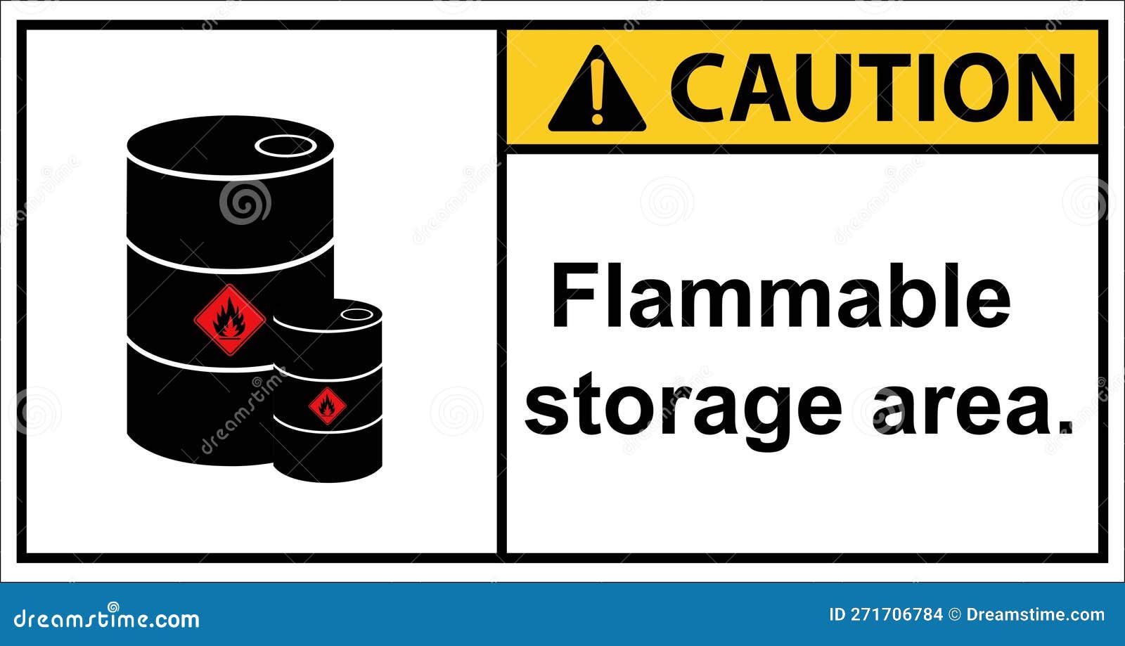 Flammable Storage Tanks, Flammable Storage Areas,sign Caution. Stock ...
