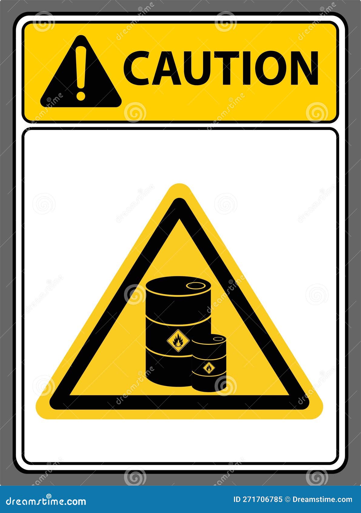 Flammable Storage Tanks, Flammable Storage Areas,sign Caution. Stock ...