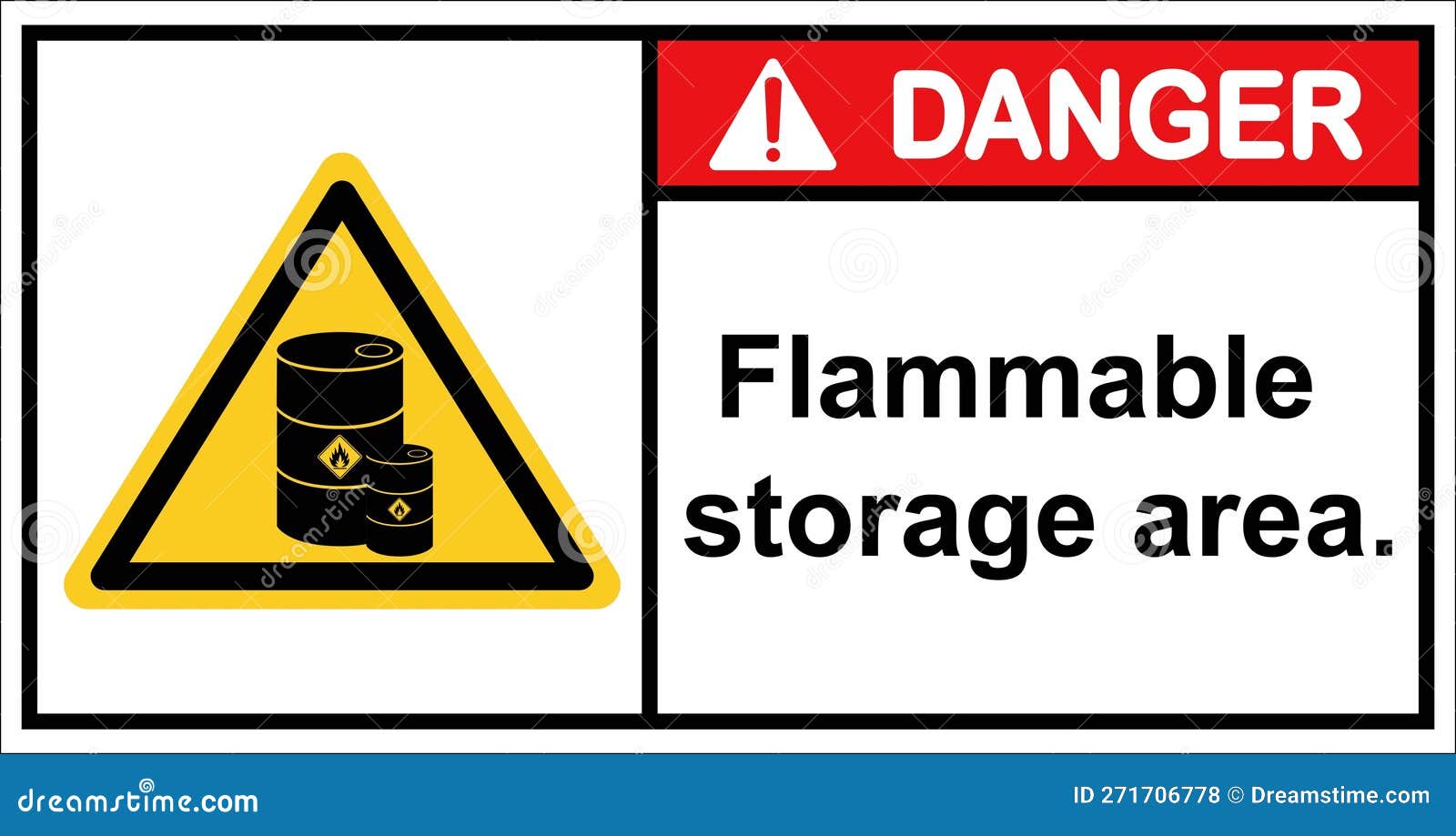 Flammable Storage Tanks, Flammable Storage Areas,sign Danger. Stock ...