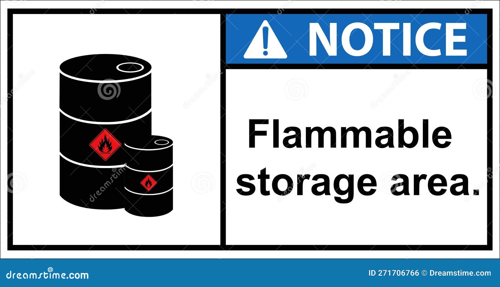 Flammable Storage Tanks, Flammable Storage Areas,sign Notice. Stock ...