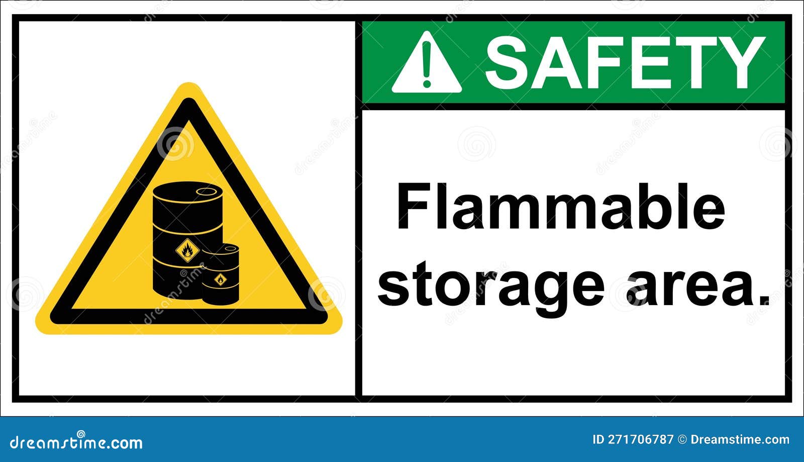 Flammable Storage Tanks, Flammable Storage Areas,sign Safety. Stock ...