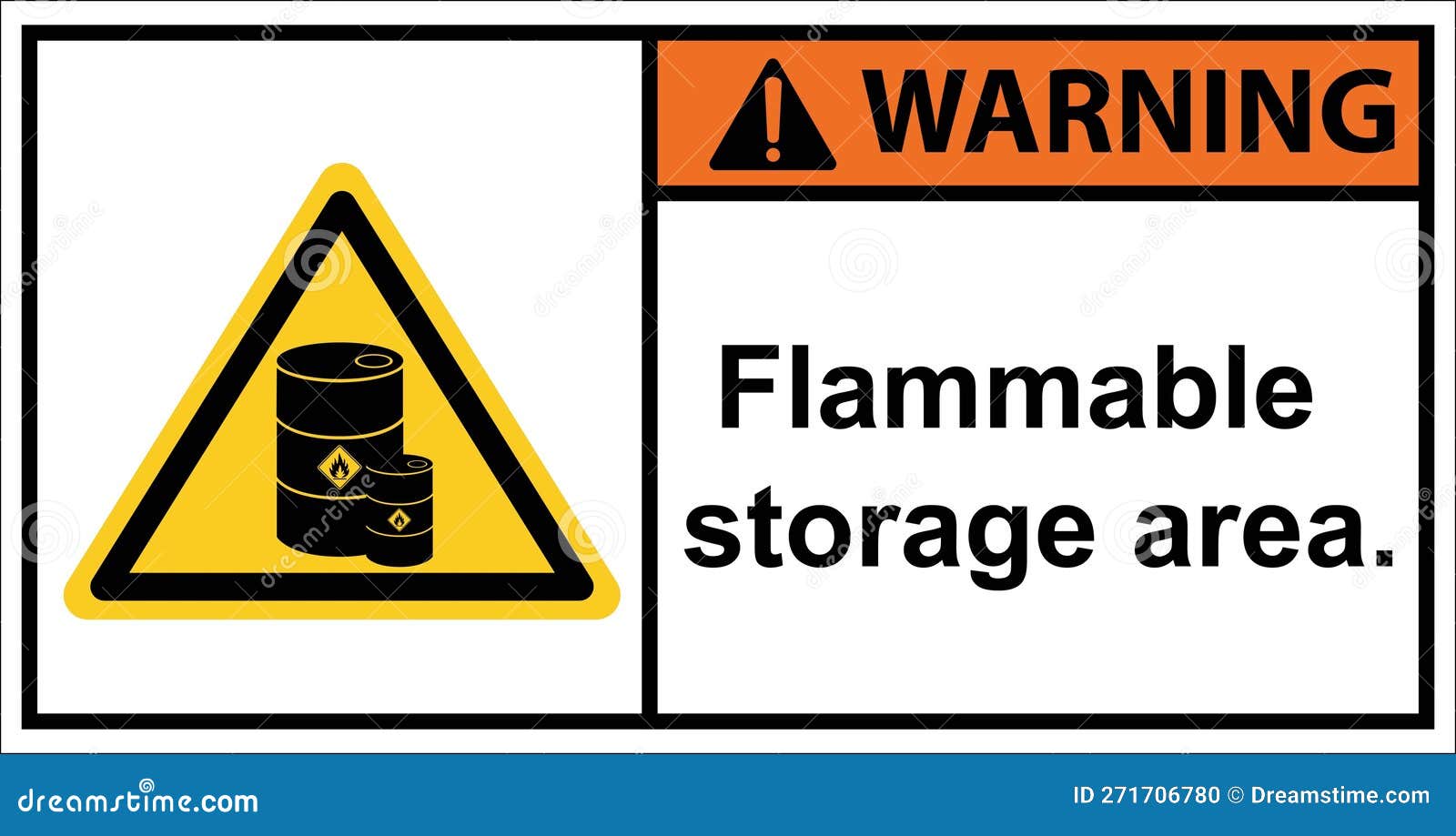 Flammable Storage Tanks, Flammable Storage Areas,sign Warning. Stock ...