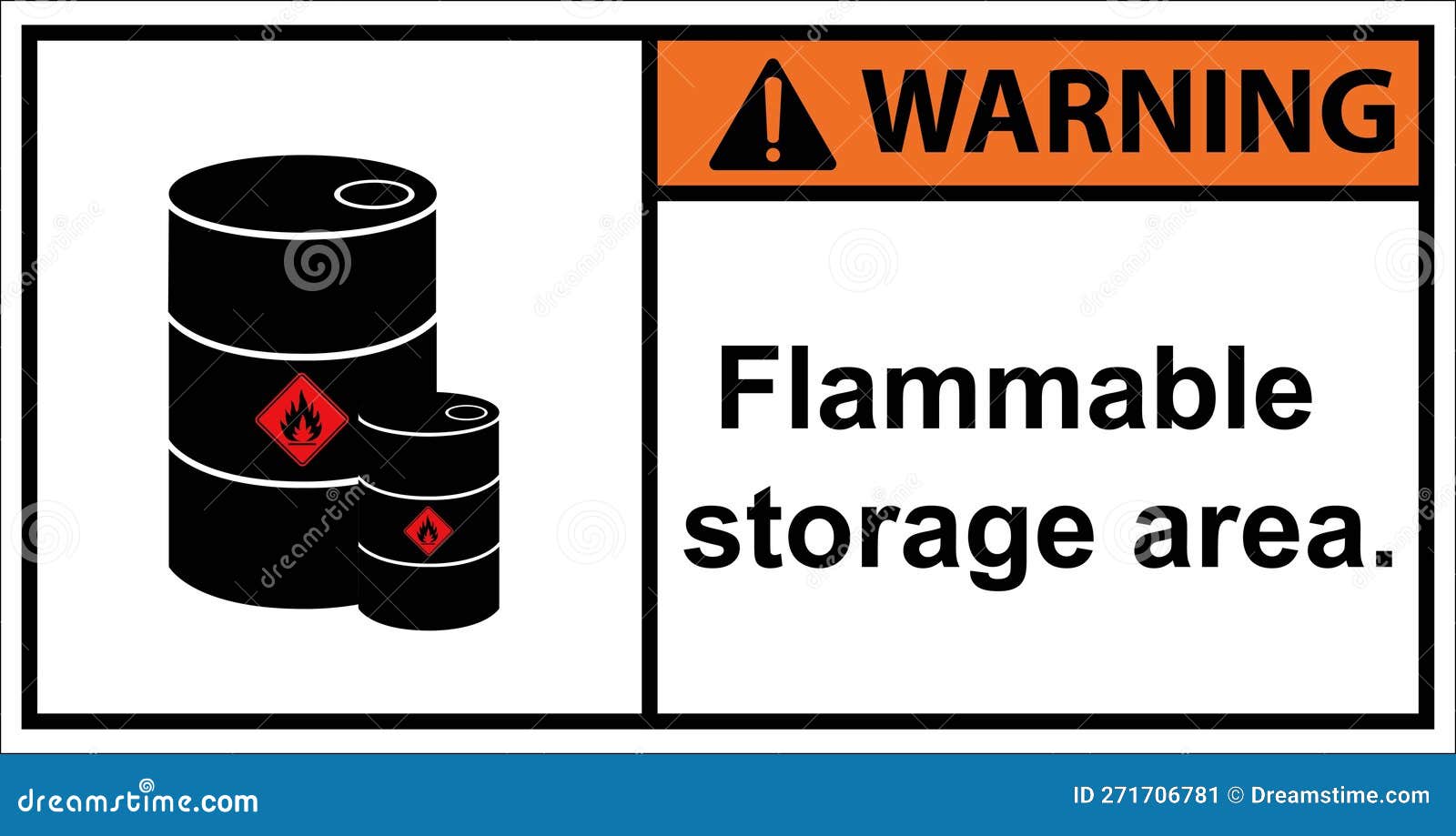 Flammable Storage Tanks, Flammable Storage Areas,sign Warning. Stock ...