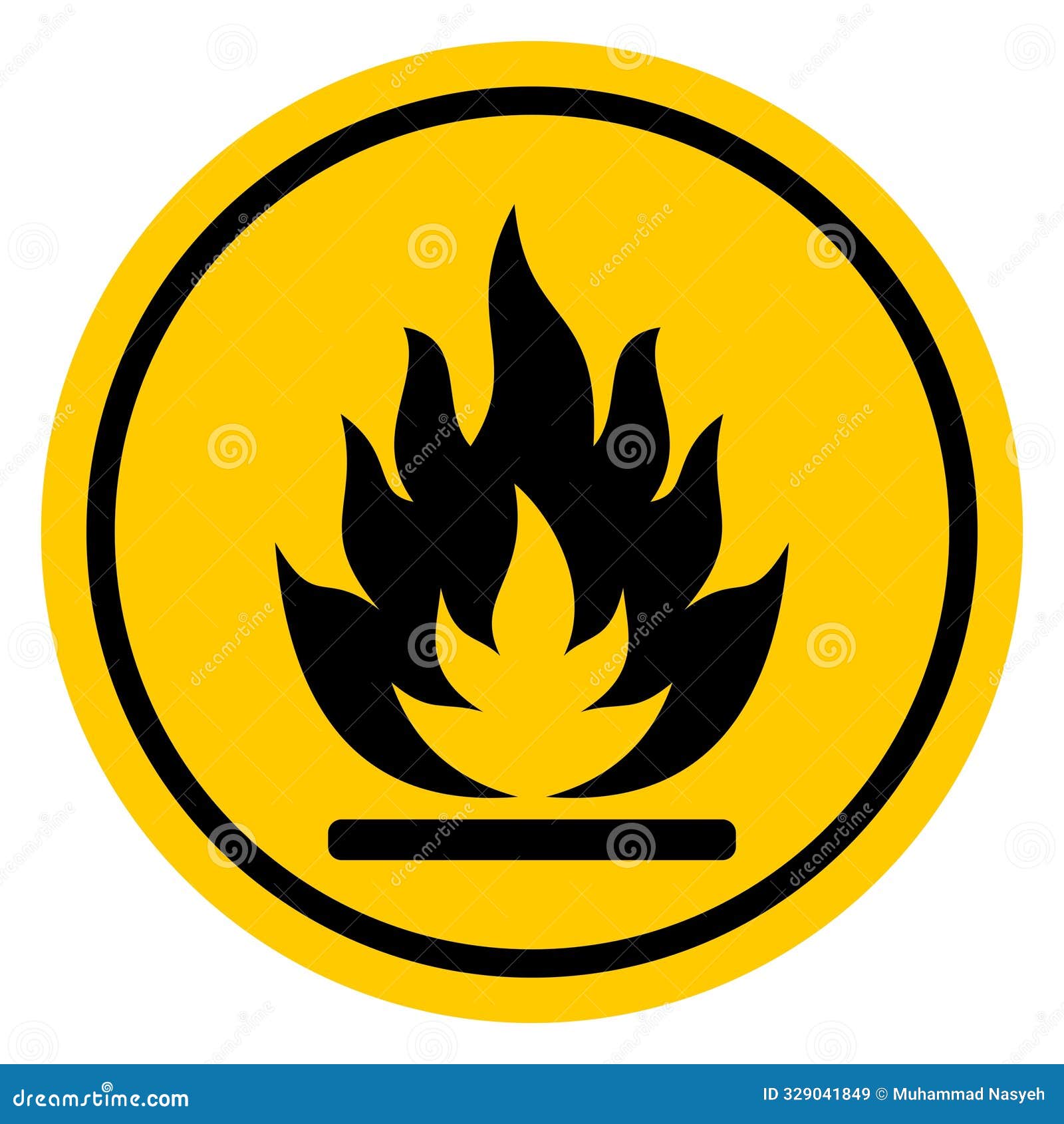 Flammable Substances Sign. Vector Illustration of GHS Hazard Stock ...
