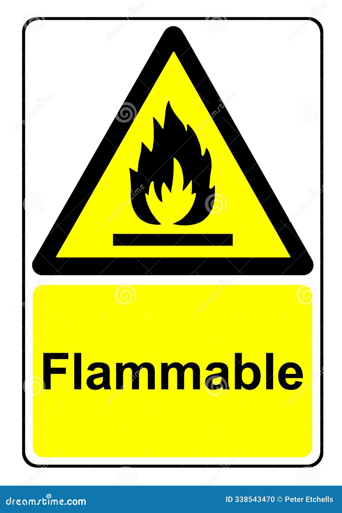 Flammable Substances Sign. Vector Illustration Of GHS Hazard Pictogram ...
