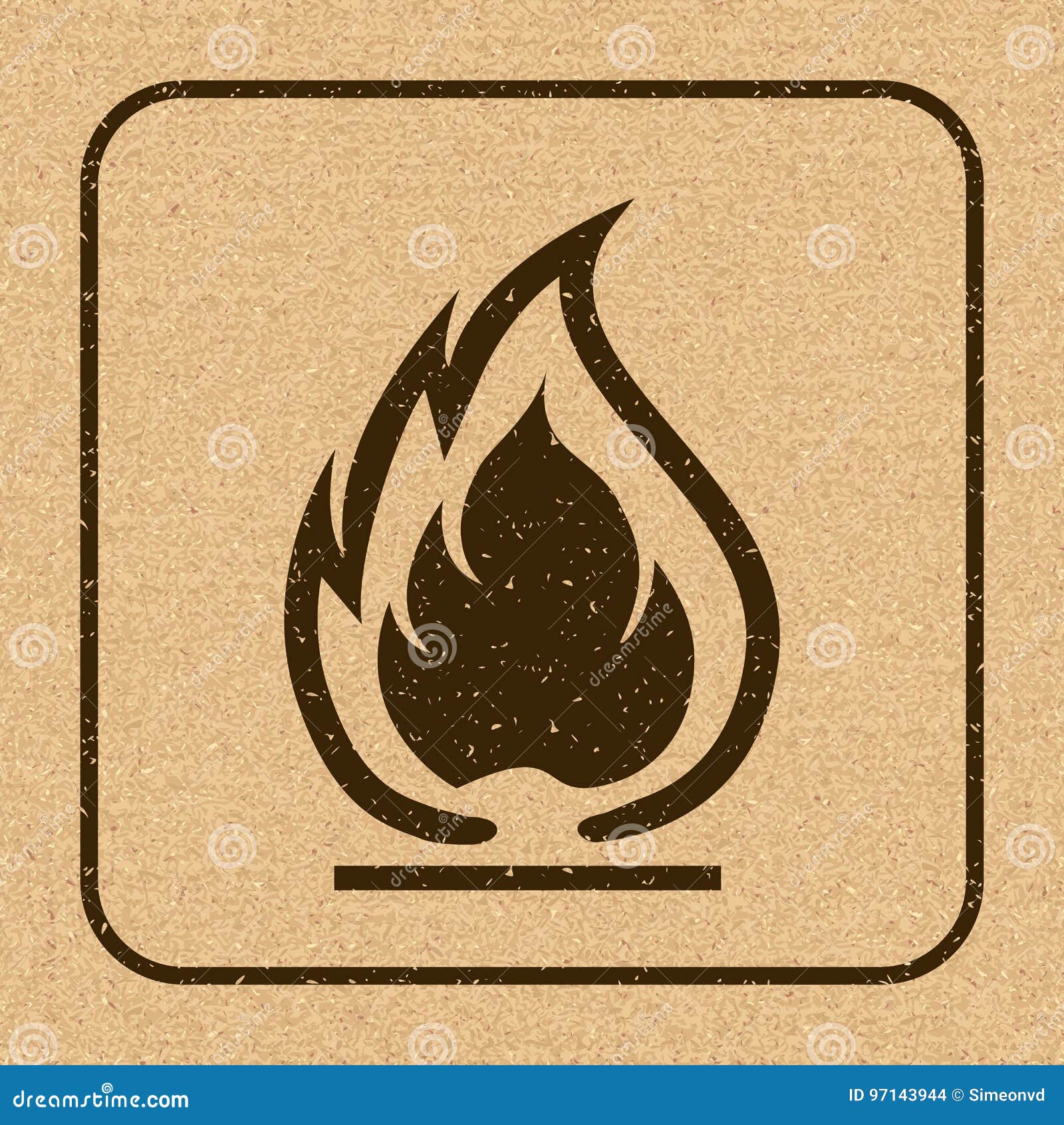 Flammable Symbol. Fire Icon Stock Vector - Illustration of service ...