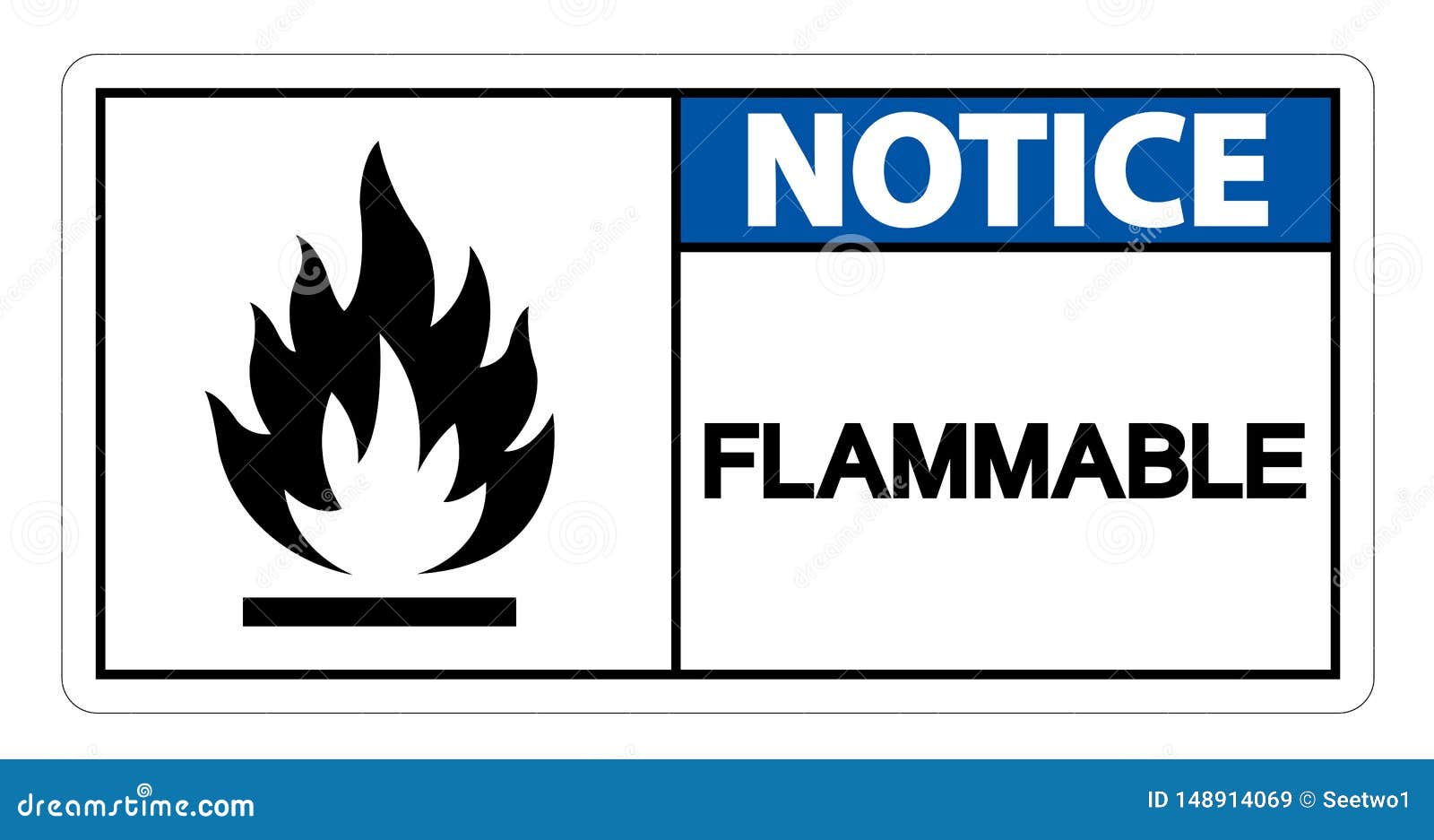 Flammable Flammable Symbol Sign Isolate on White Background,Vector ...