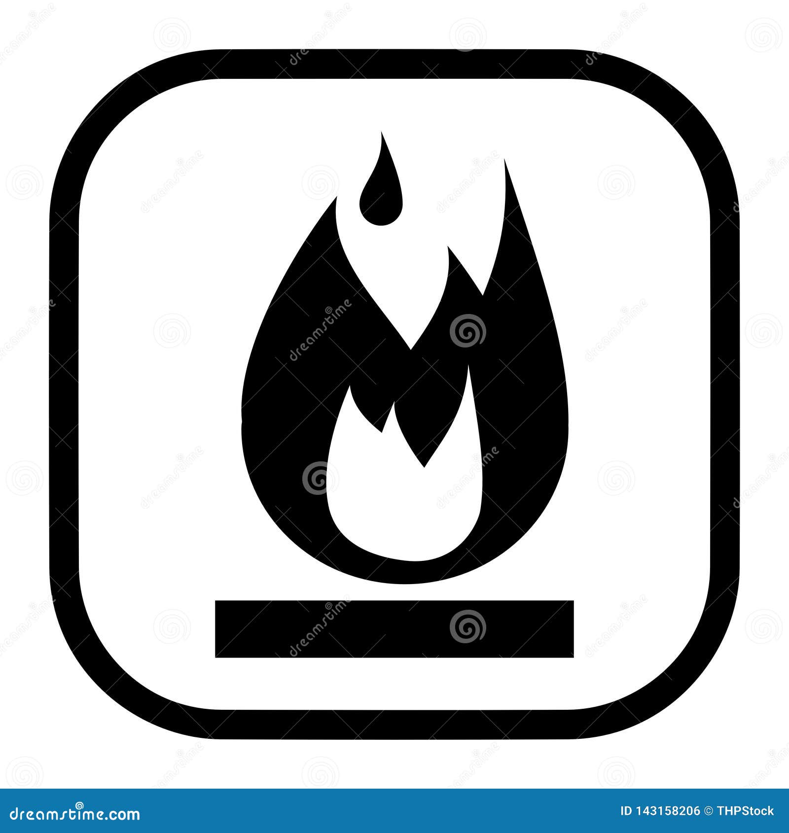 Flammable Symbol Vector stock vector. Illustration of caution - 143158206