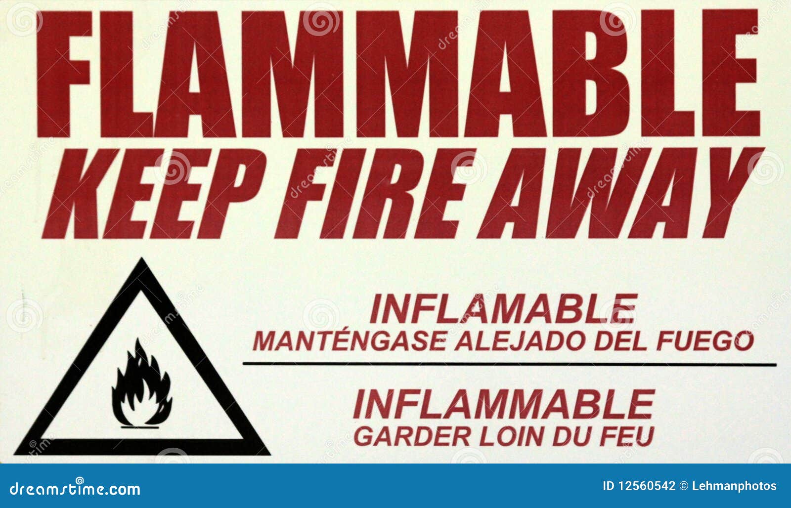Flammable Warning Sign stock photo. Image of away, sign - 12560542
