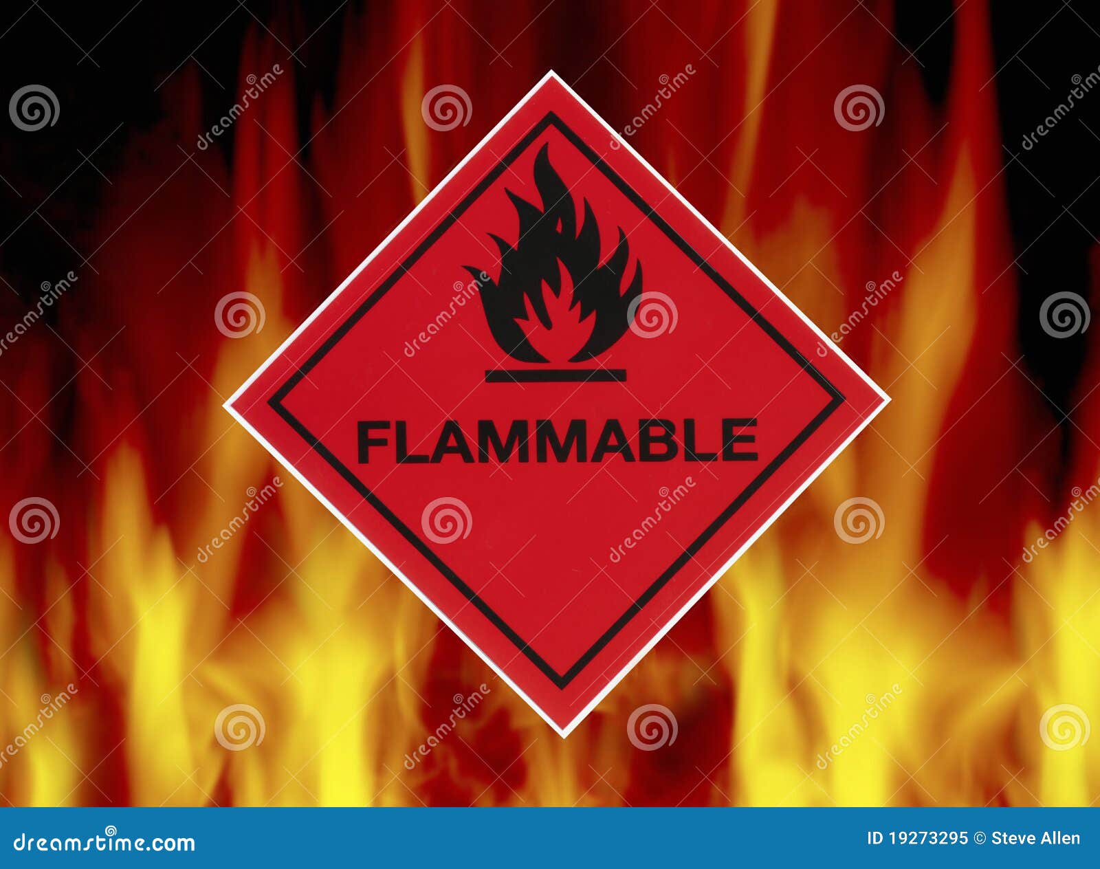 Flammable Warning Sign Royalty-Free Stock Photography | CartoonDealer ...