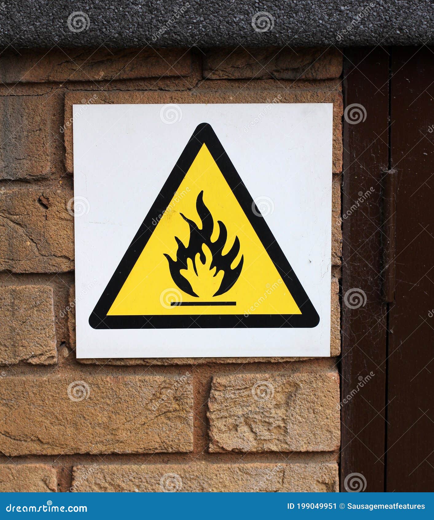 Warning fire sign stock image. Image of fire, warning - 199049951