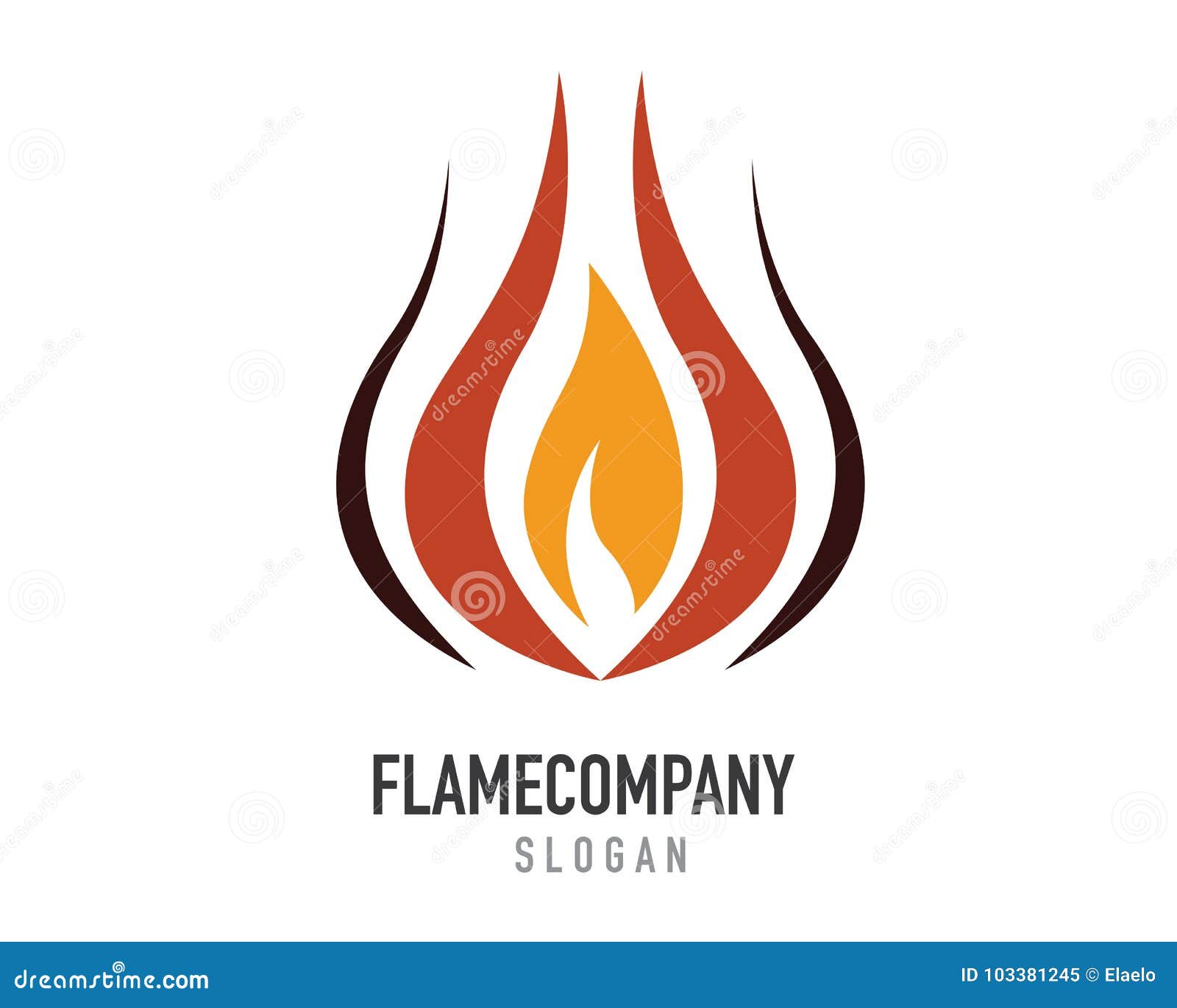 Flamme Logo Template Du Feu Illustration Stock - Illustration du ...