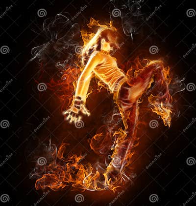 Flamy woman stock photo. Image of abstract, modern, fiery - 11734314