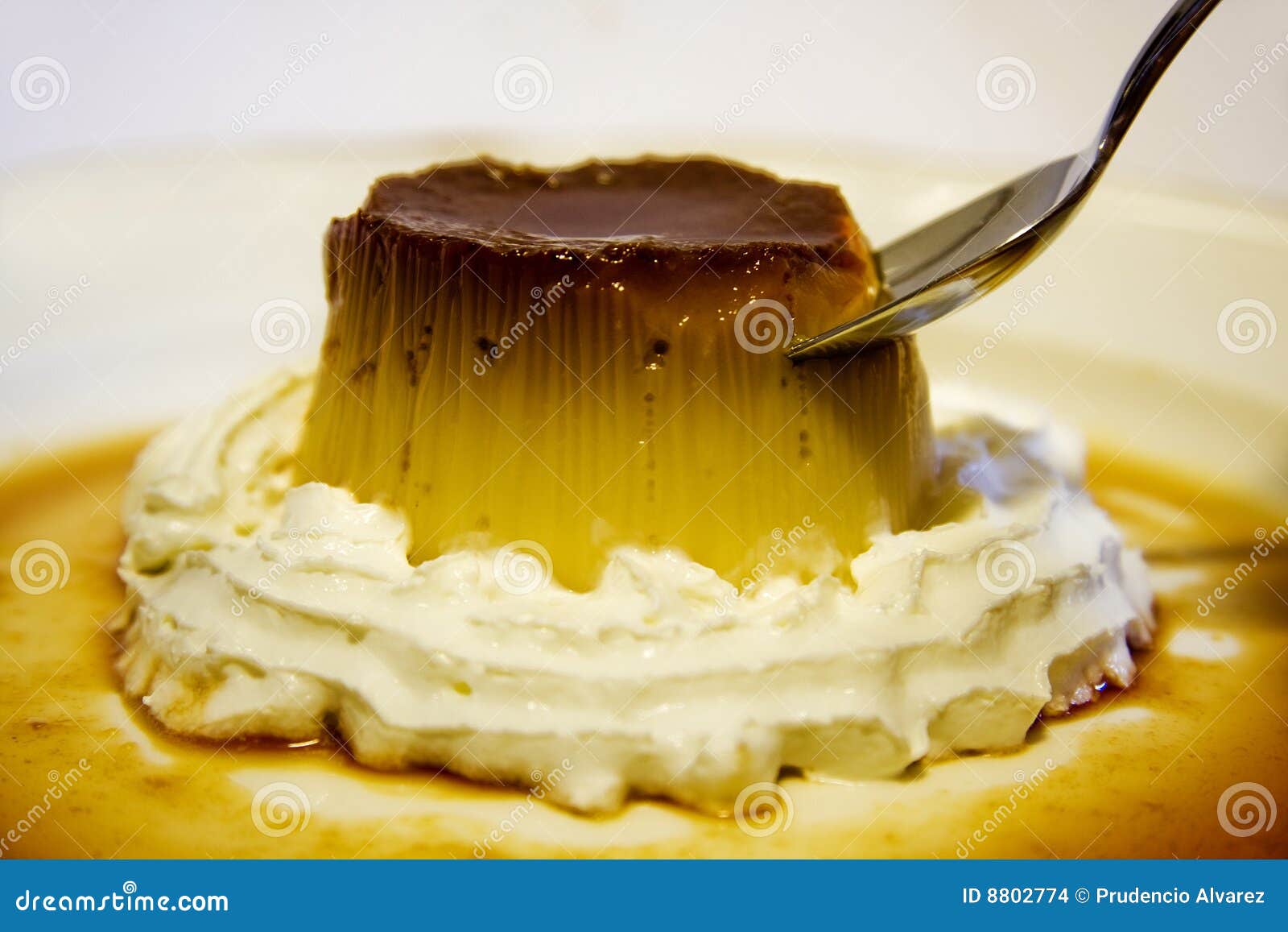 Flan stock photo. Image of testing, yellow, pudding, caramel - 8802774