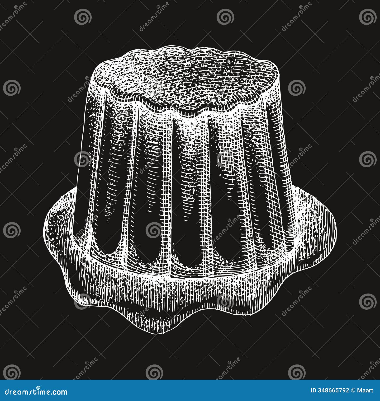 Flan Dessert Vector Hand Drawn Illustration Stock Illustration ...