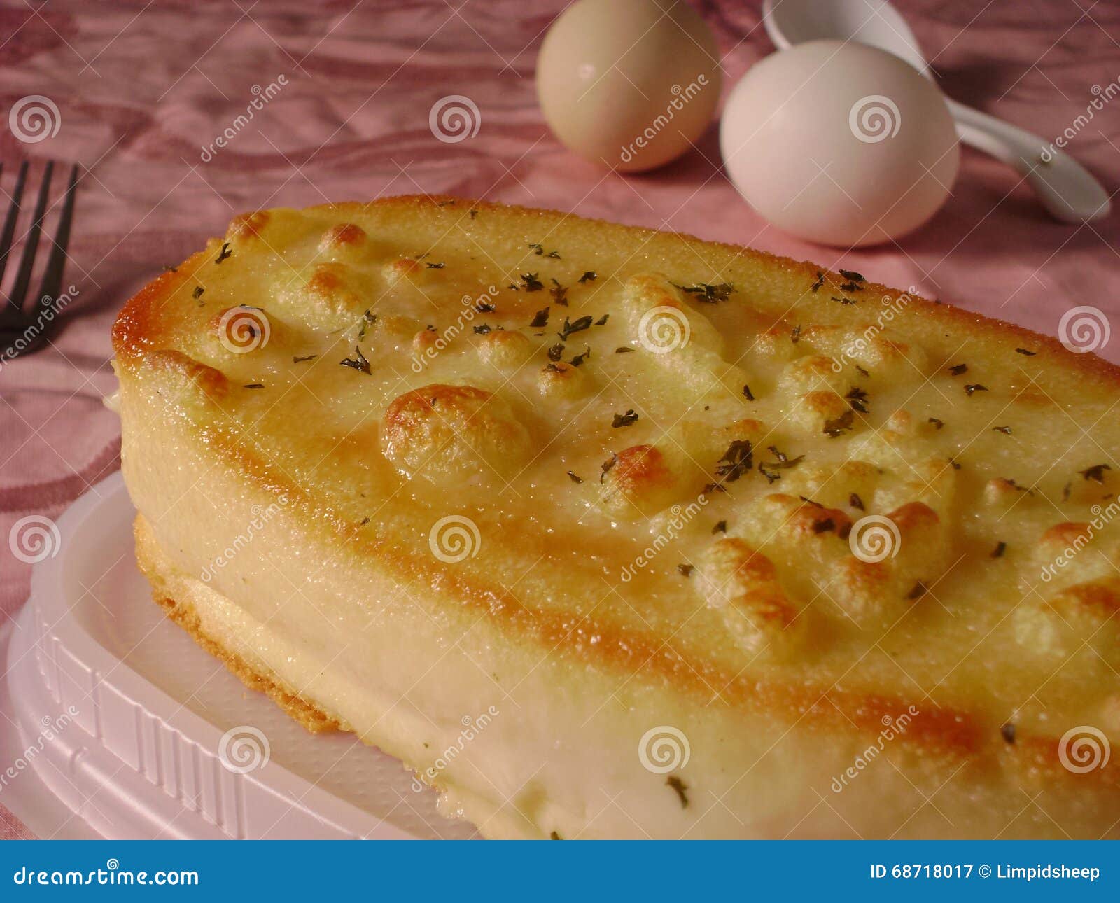 Flan Sponge Cake with Shortcrust Stock Image - Image of flan, herbs ...