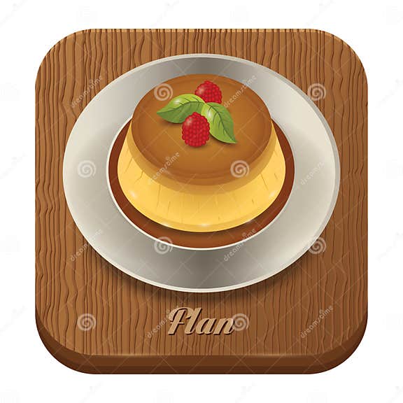 Flan. Vector Illustration Decorative Design Stock Illustration ...