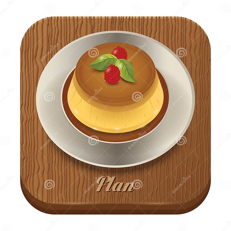 Flan. Vector Illustration Decorative Design Stock Illustration ...