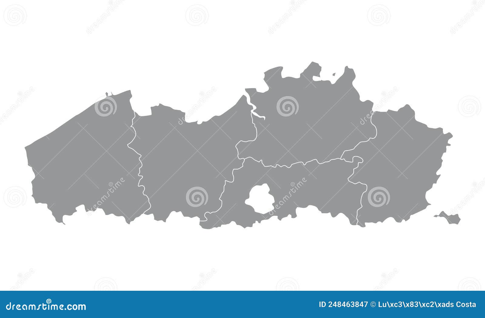 Flanders Administrative Map Stock Vector - Illustration of banner ...