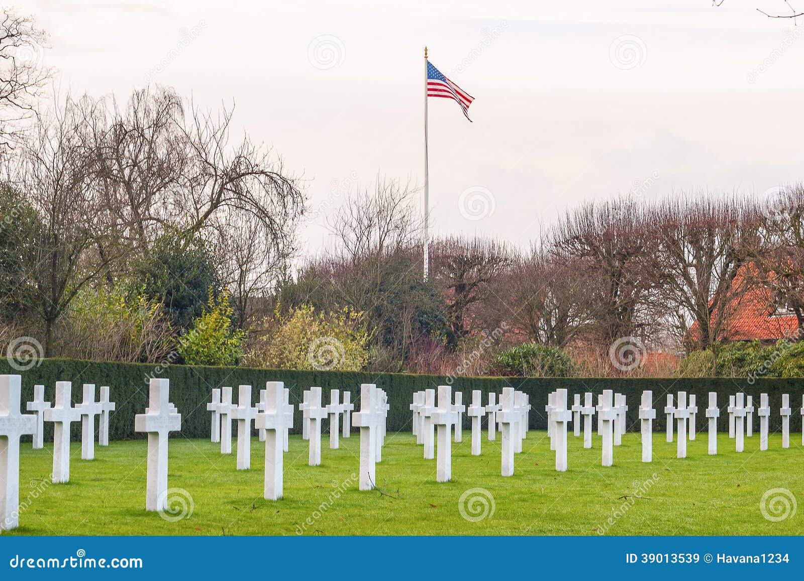 Flanders Field American Cemetery Waregem Belgium Stock Image - Image of ...