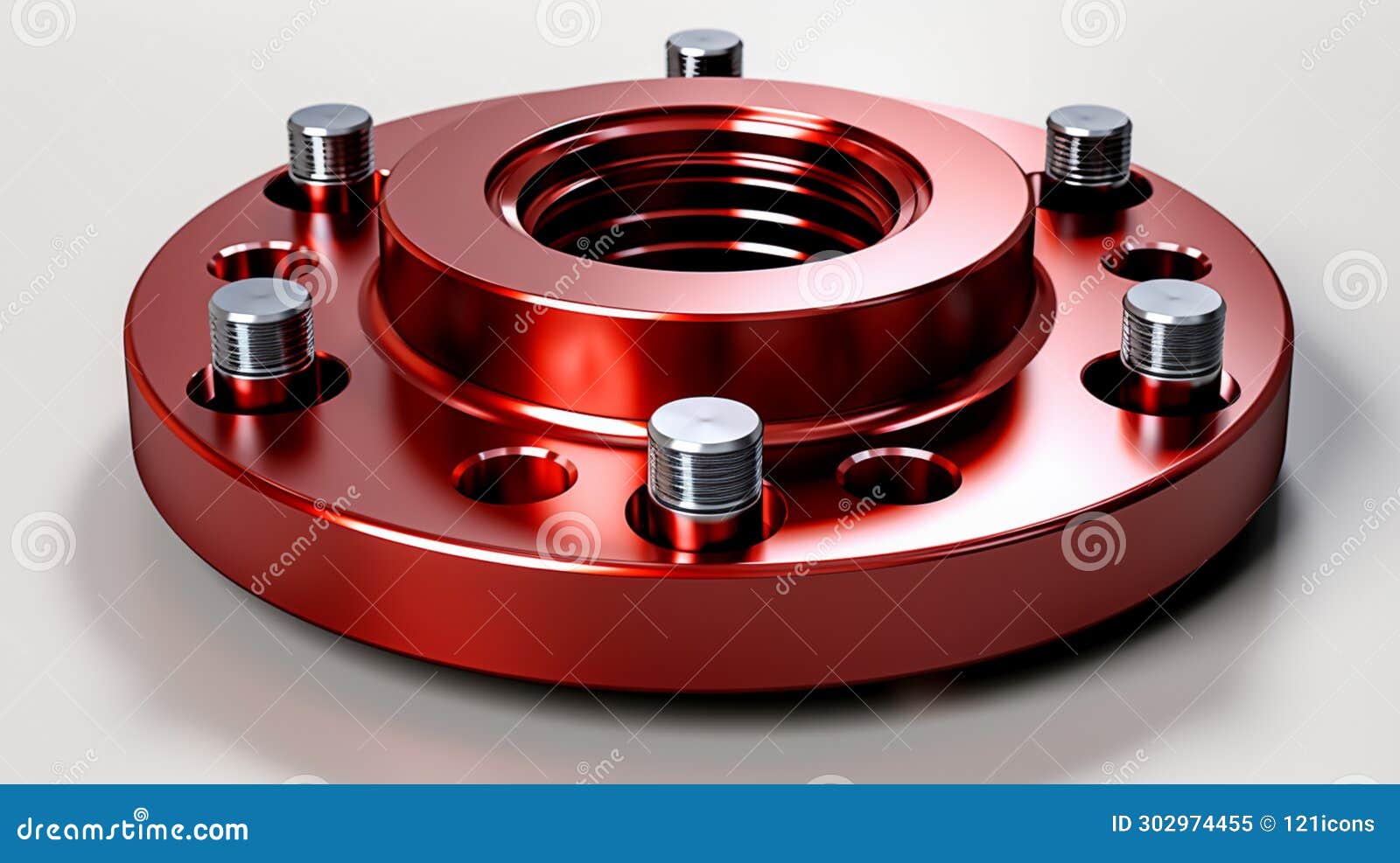 Red Flange Face On White Background Royalty-Free Stock Photo | CartoonDealer.com #302974455