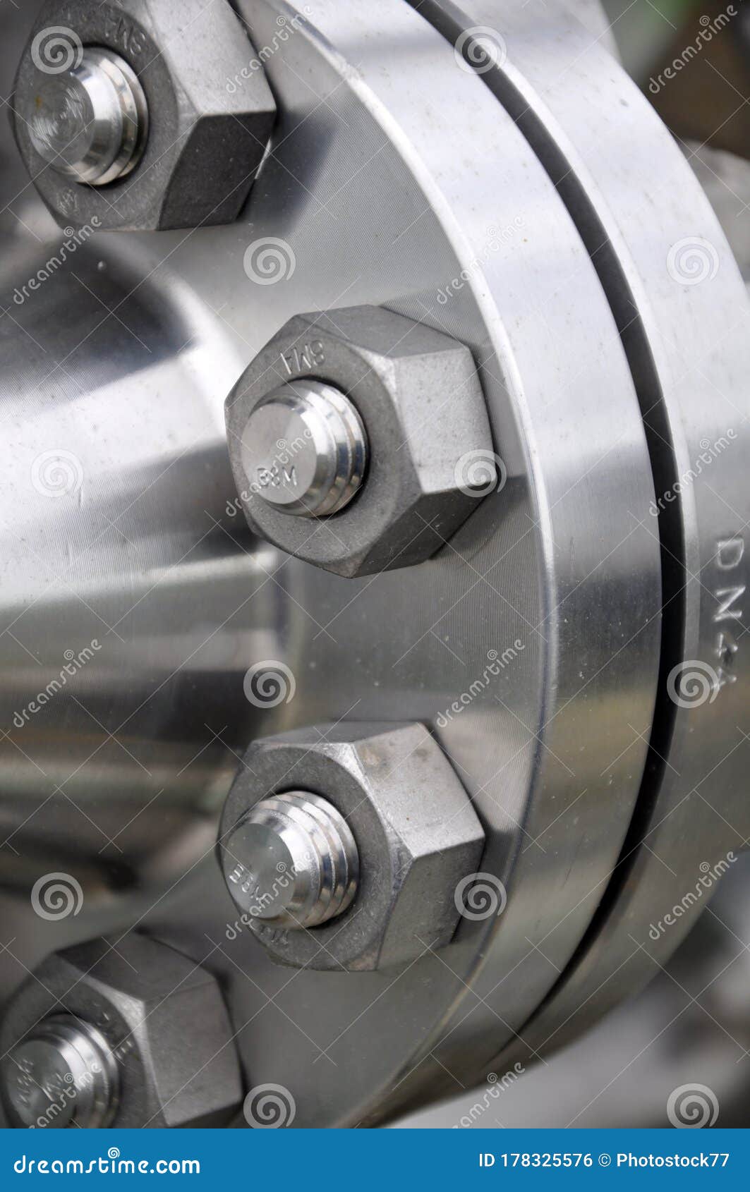 The Flanged Connection of Pipeline Stock Photo - Image of flange ...