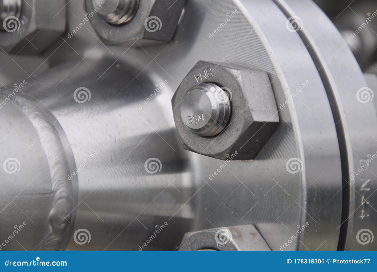 The Flanged Connection of Pipeline Stock Photo - Image of flanged ...