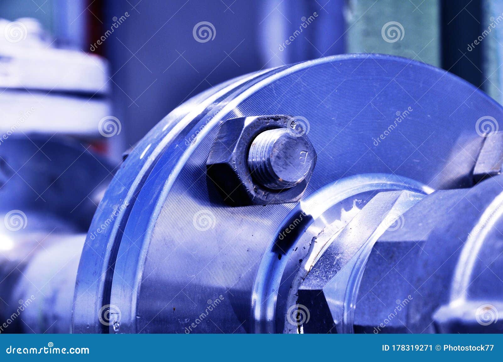 The Flanged Connection of Pipeline Stock Image - Image of flange, flow ...
