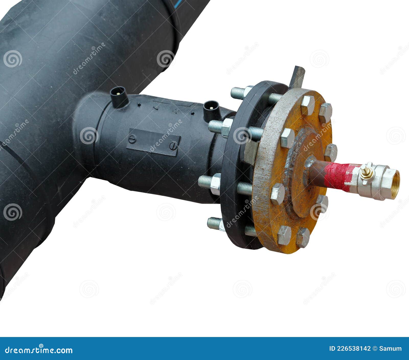 Flanges,pipe Connection with Flange Stock Photo - Image of plastic ...