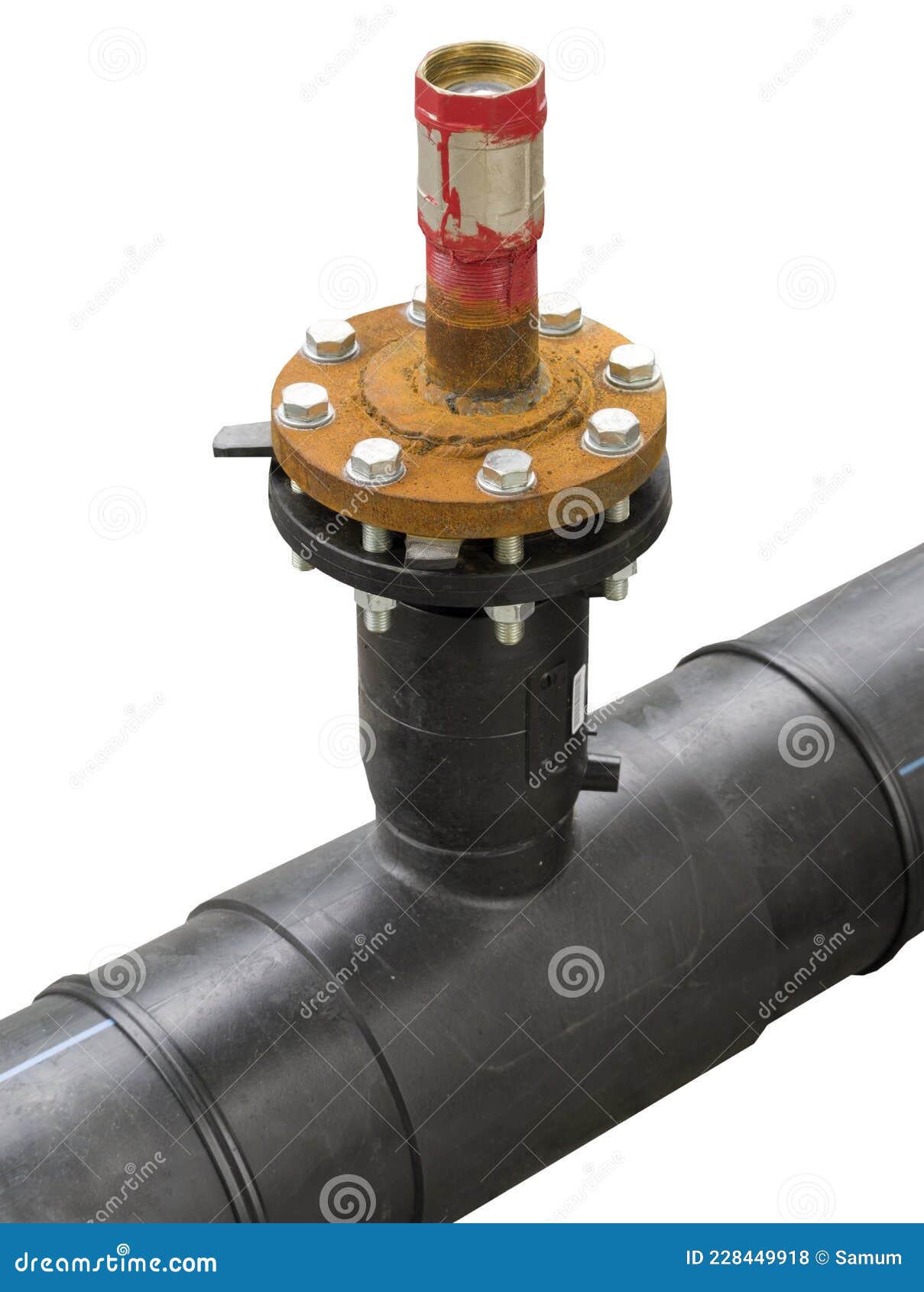 Flanges,pipe Connection with Flange Stock Photo - Image of engineering ...