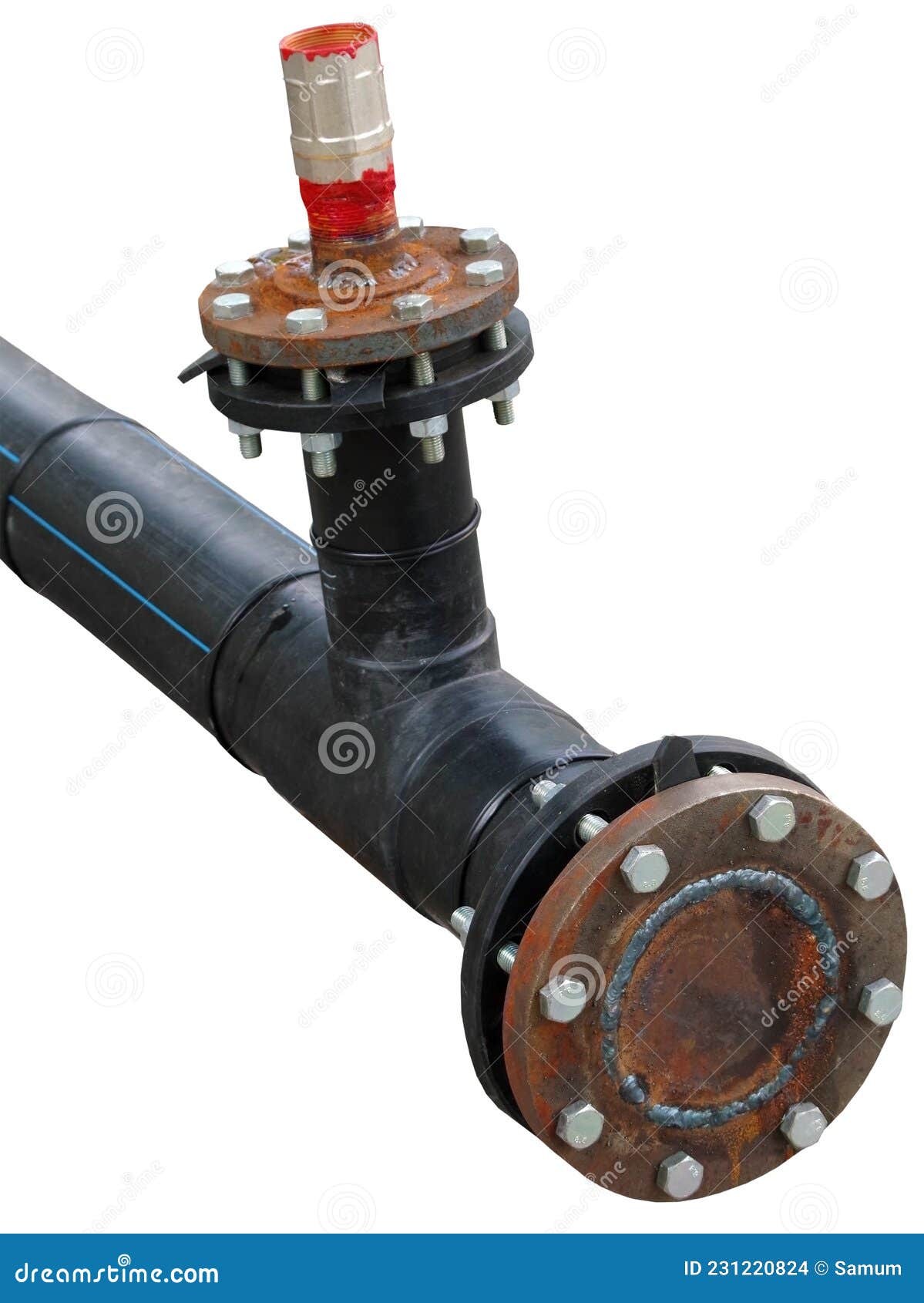 Flanges,pipe Connection with Flange Stock Photo - Image of production ...