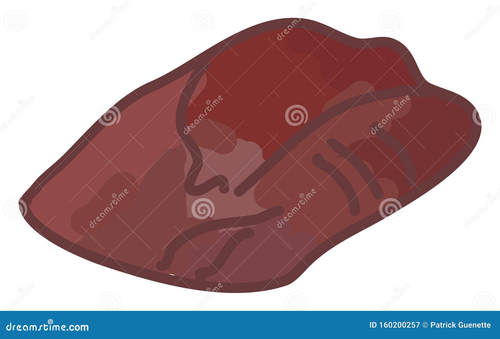 Flank Steak. Vector Cartoon Illustration. Isolated Object On A White ...