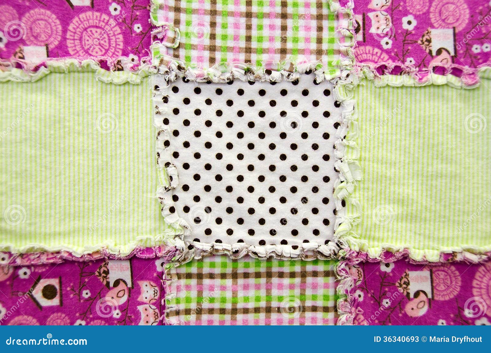 Flannel patchwork quilt stock image. Image of stripe - 36340693