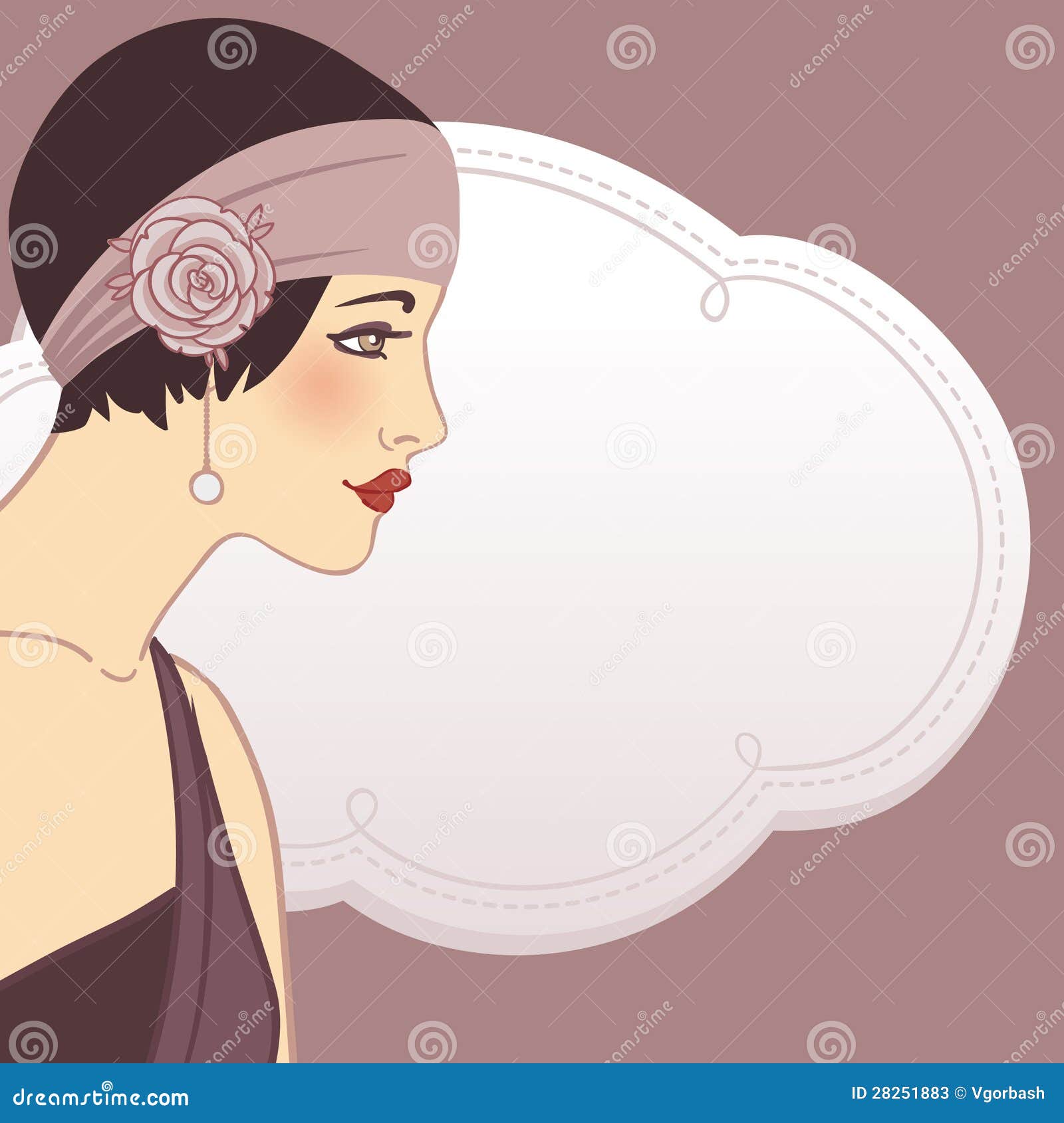 Flapper girls set stock illustration. Illustration of fashion - 28251883