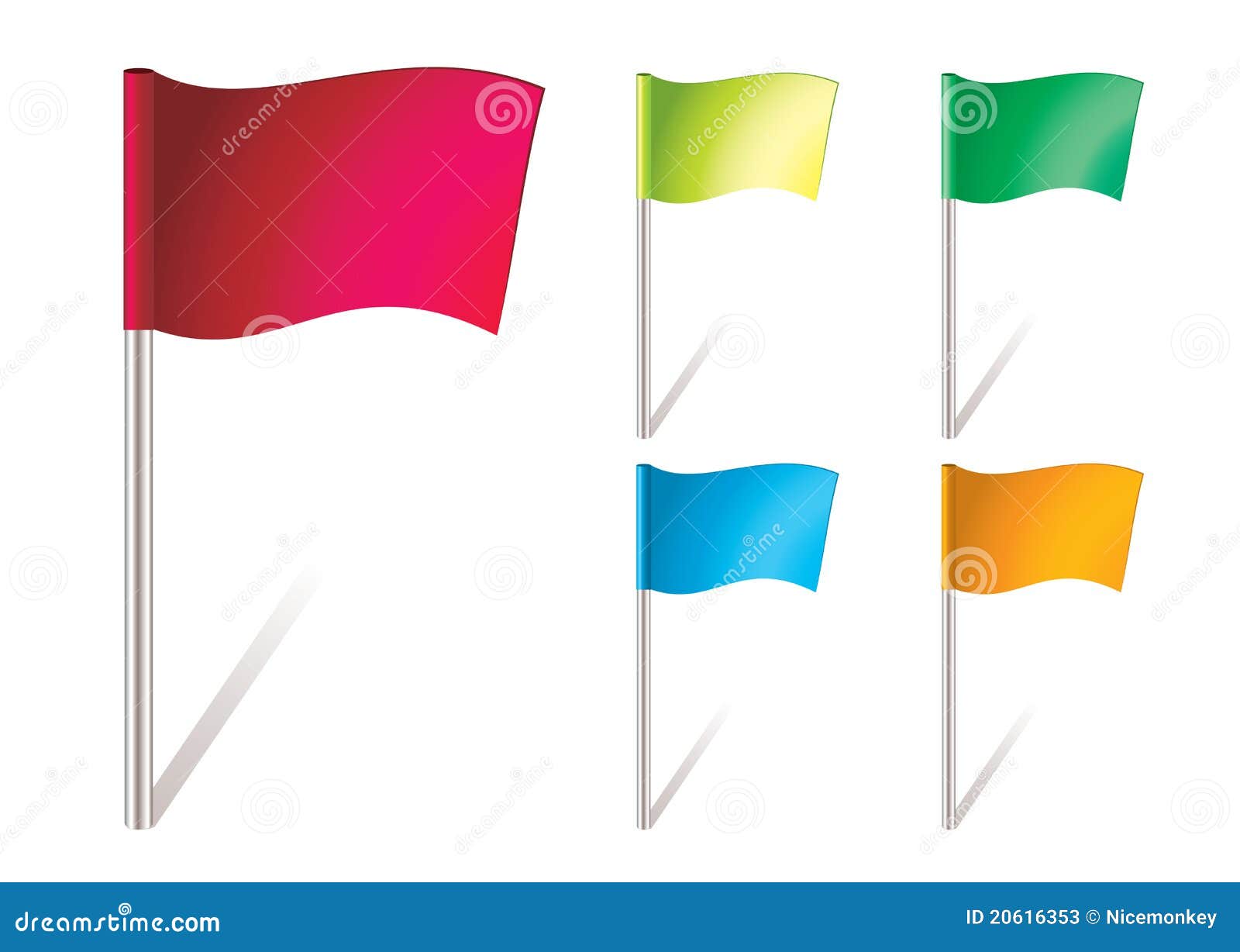 Flapping flag icon stock vector. Illustration of pink - 20616353