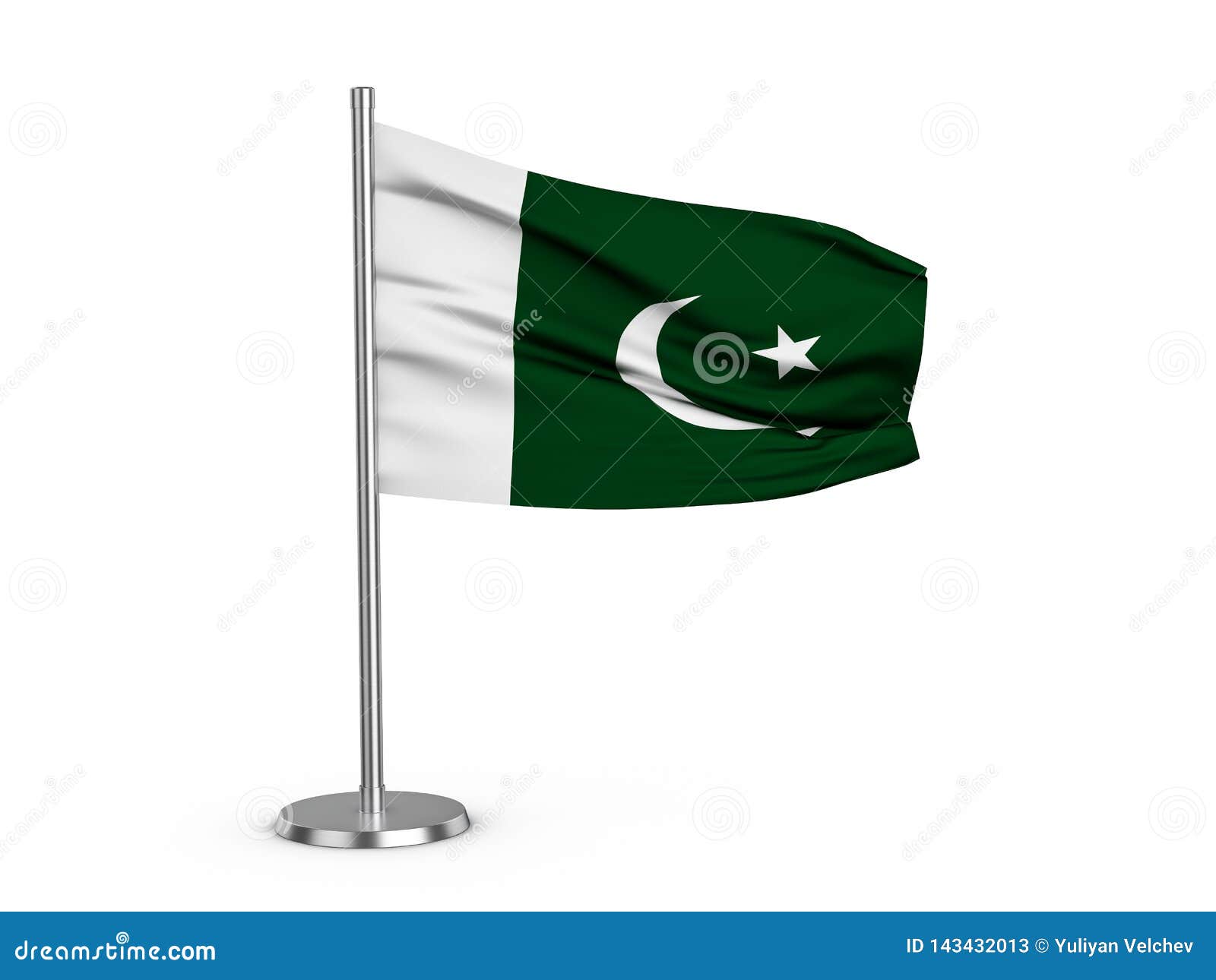 Flag Of Pakistan. Realistic Waving Flag Of Islamic Republic Of Pakistan ...