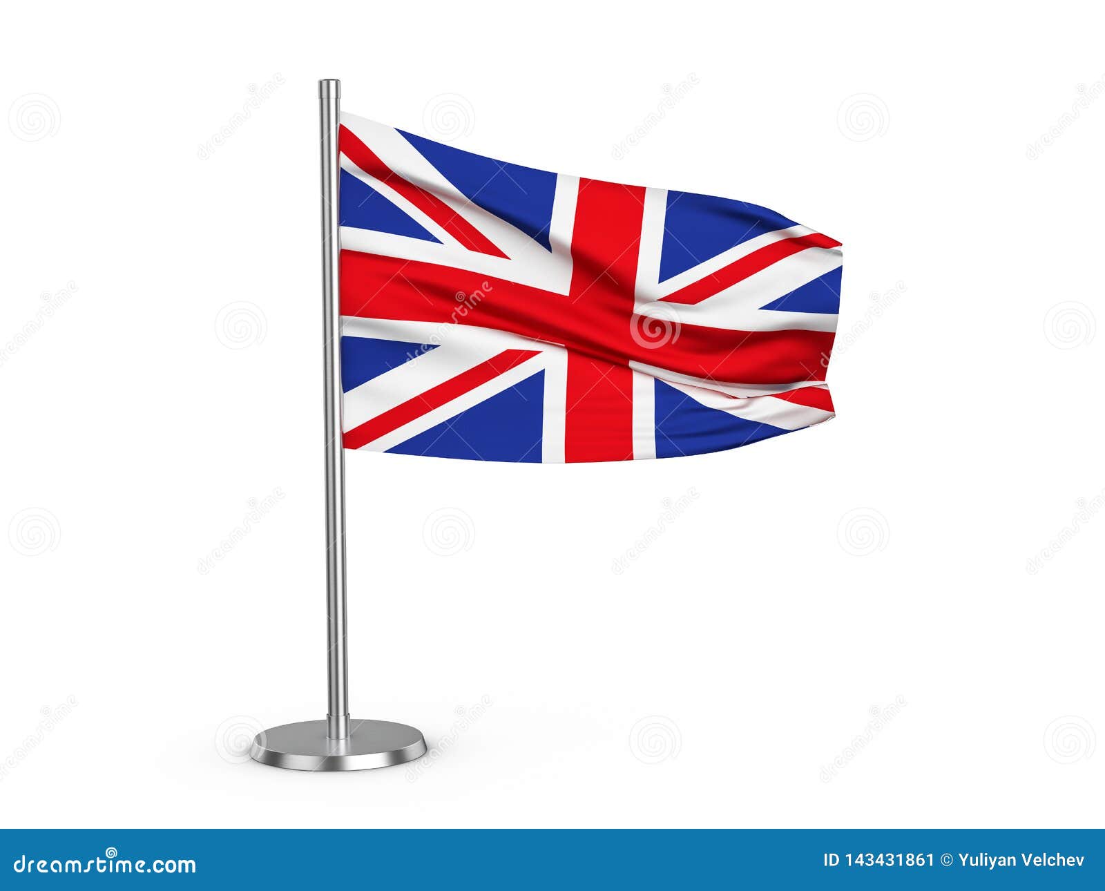Flapping flag UK stock illustration. Illustration of flapping - 143431861