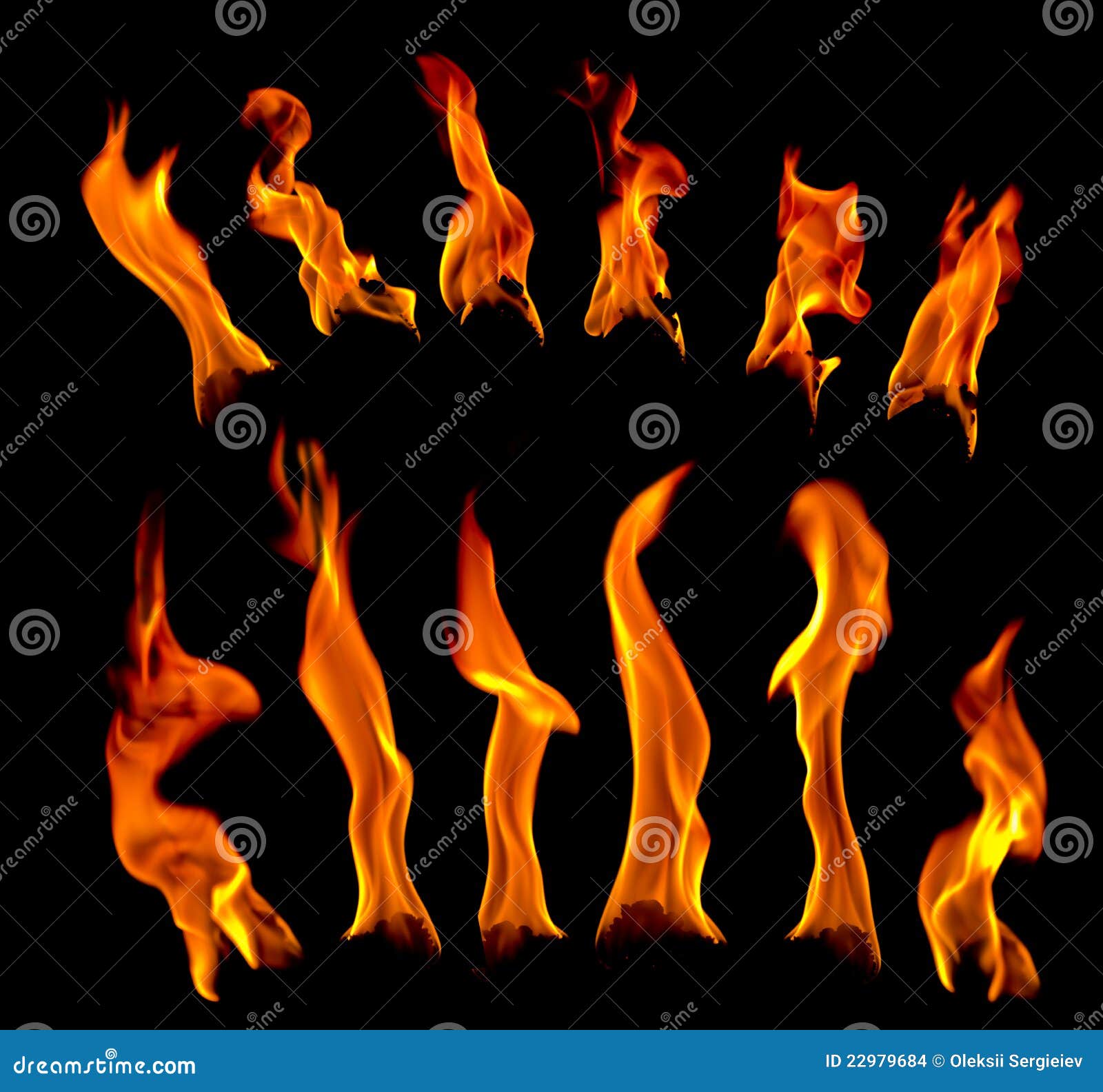 Flare Fire on a Black Background Stock Photo - Image of burnt, flower ...