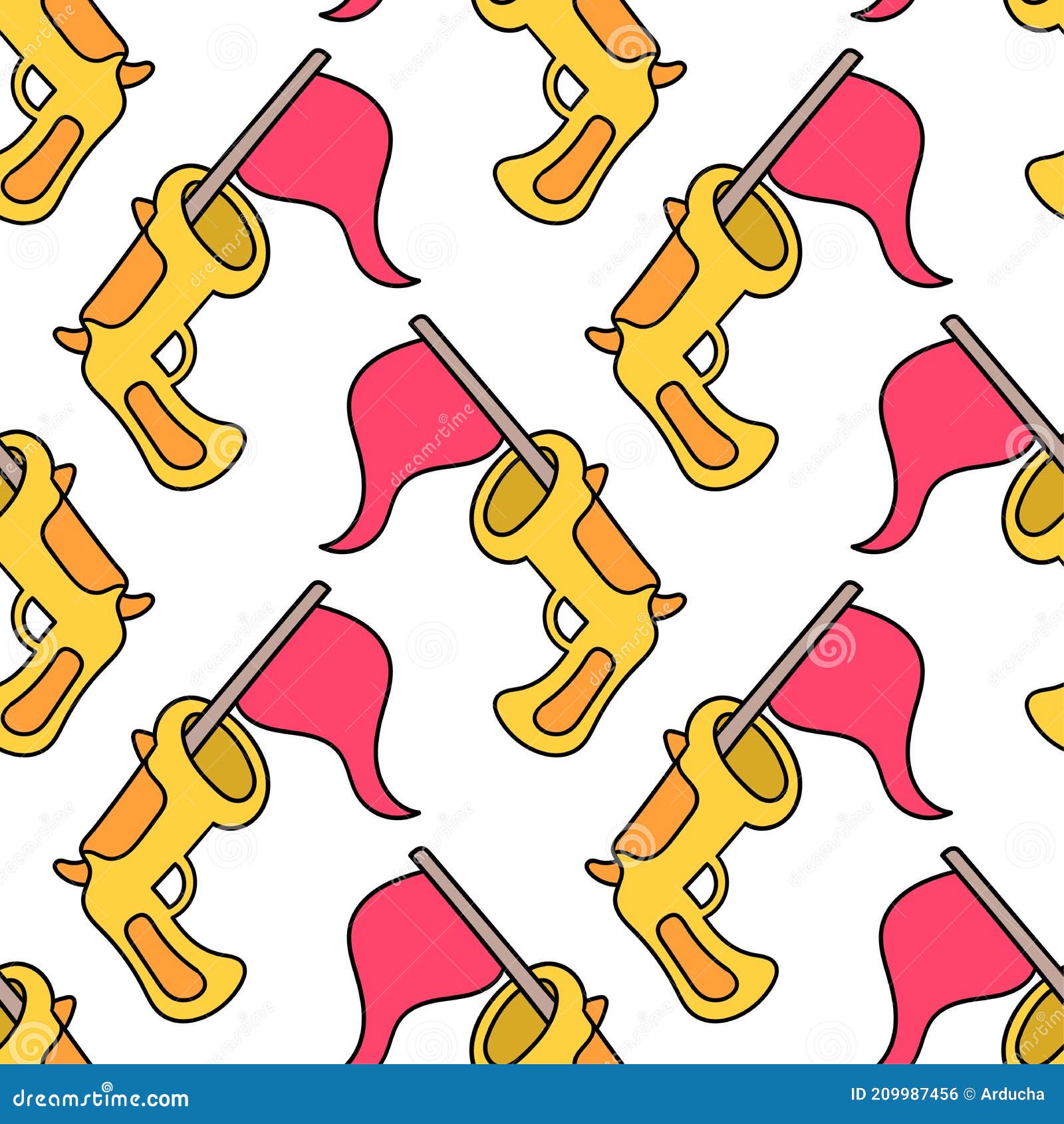 Flare Gun Surprise Seamless Pattern Textile Print. Repeat Pattern ...