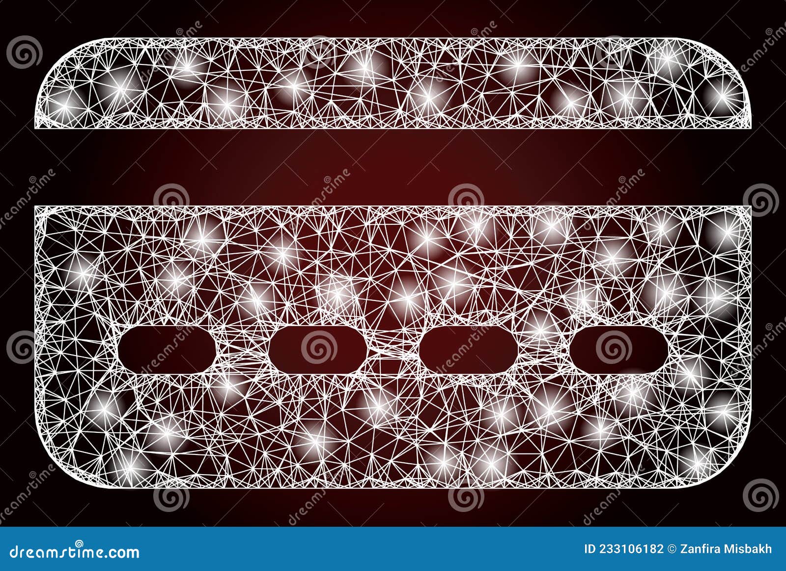 Flare Hatched Mesh Credit Card with Light Spots Stock Vector ...