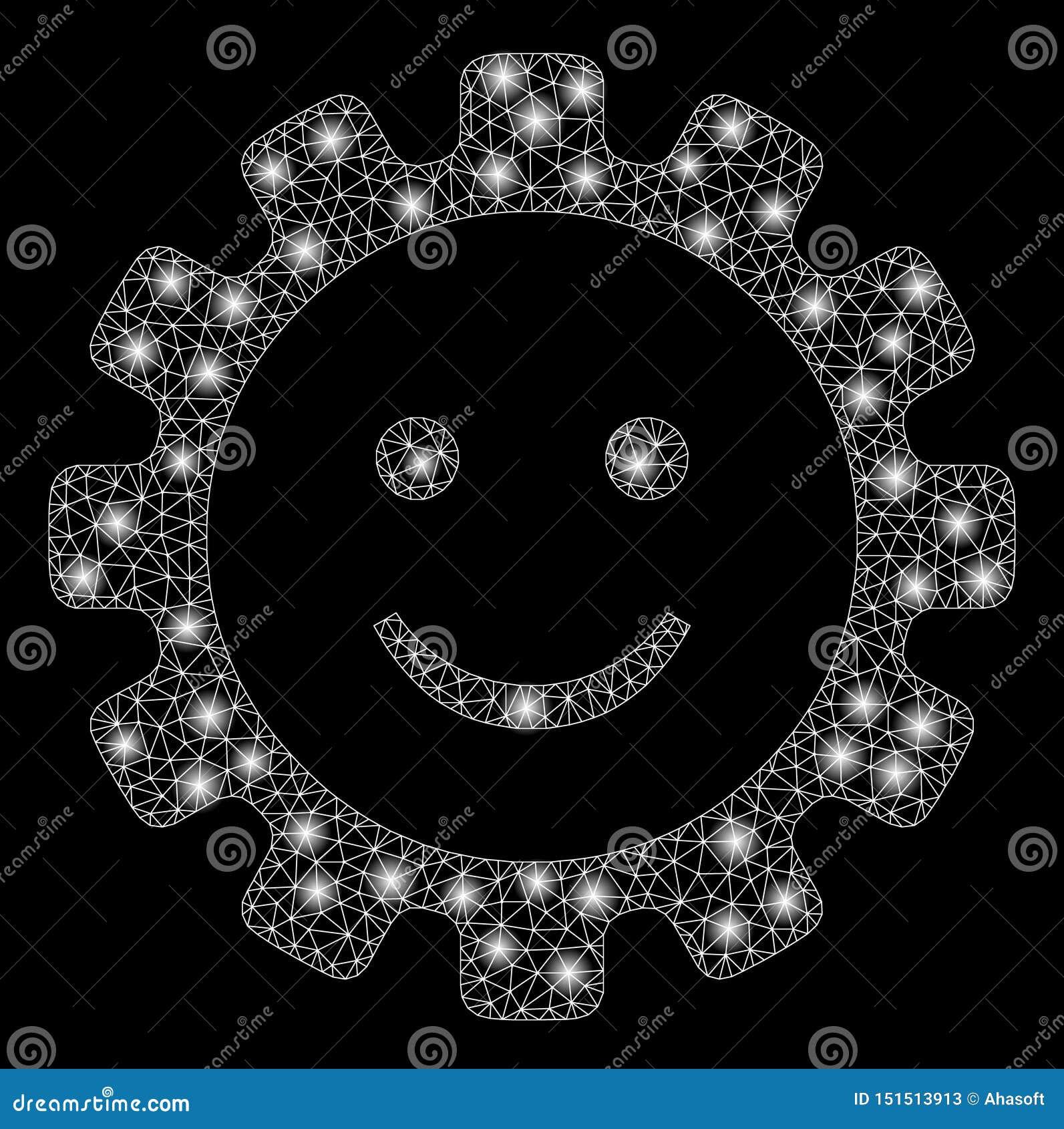 Flare Mesh Carcass Gear Smile Smiley with Flare Spots Stock Vector ... Flare Mesh Carcass Gear Smile Smiley with Flare Spots Stock Vector ...
