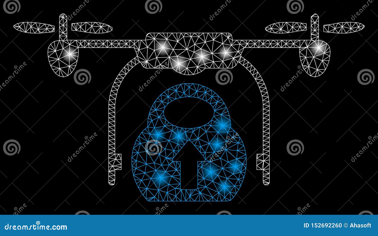 Flare Mesh Carcass Load Cargo Drone with Flare Spots Stock Vector ... Flare Mesh Carcass Load Cargo Drone with Flare Spots Stock Vector ...