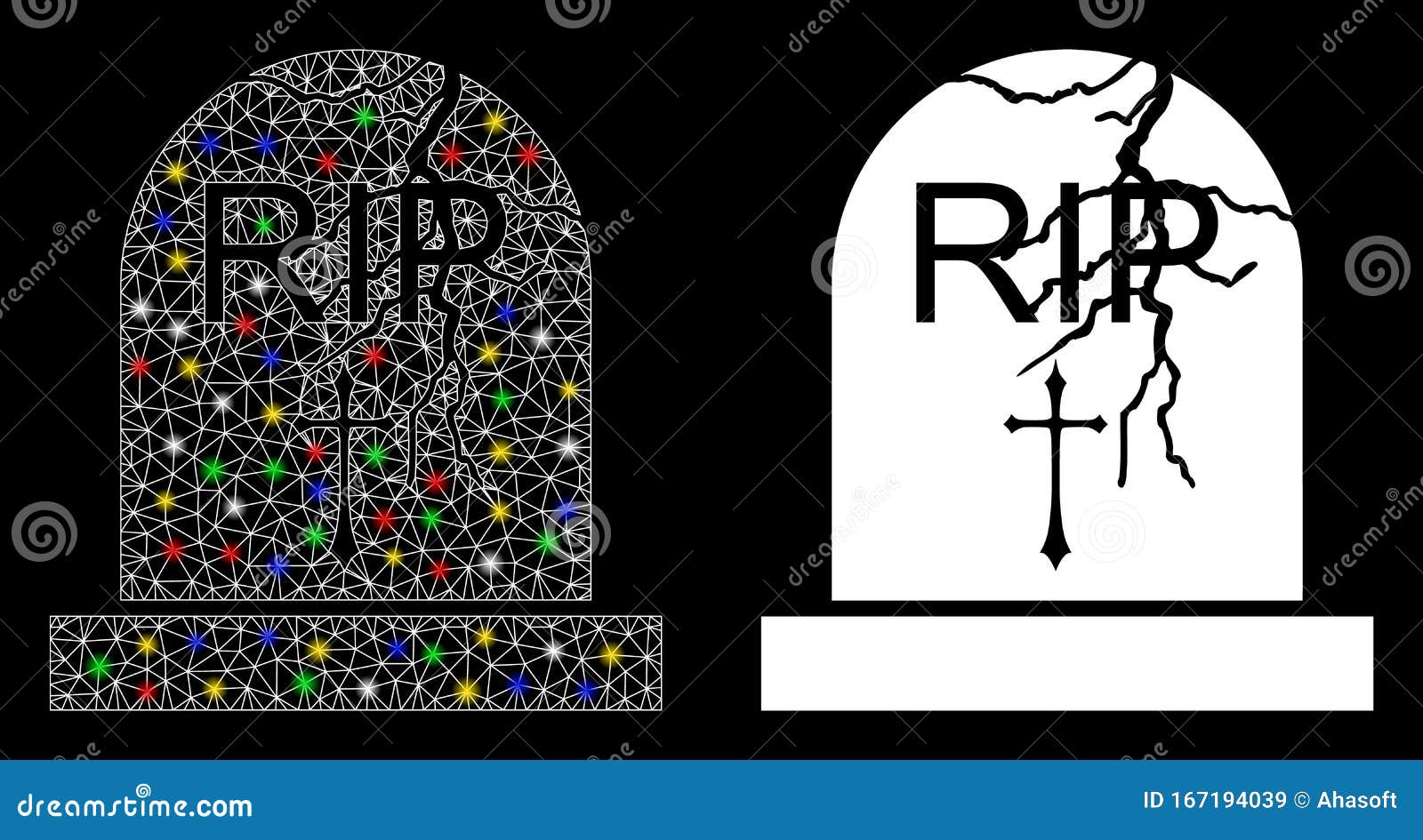 Flare Mesh Carcass Old Grave Icon with Flare Spots Stock Vector ... Flare Mesh Carcass Old Grave Icon with Flare Spots Stock Vector ...