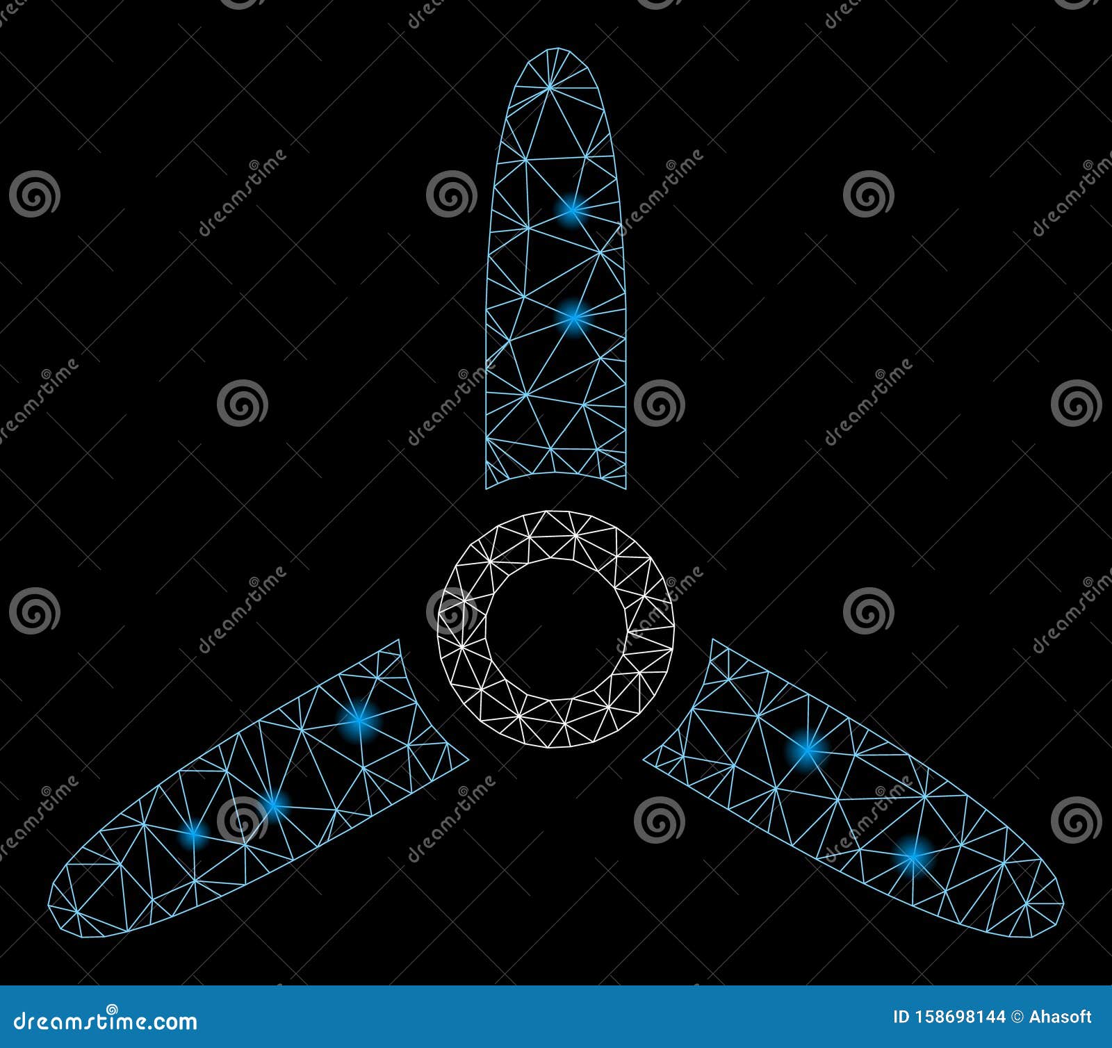 Flare Mesh Carcass Three Bladed with Flare Spots Stock Vector ... Flare Mesh Carcass Three Bladed with Flare Spots Stock Vector ...
